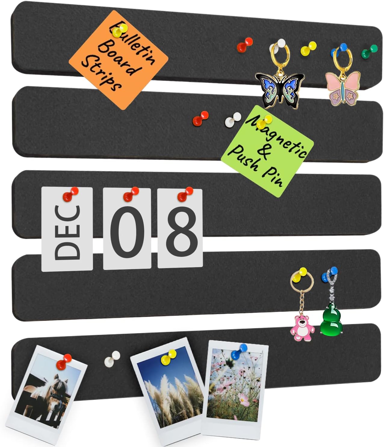 Amazon.com : Quartet Connectible Bulletin Bars, 1 Inch x 1 Foot, Black ...