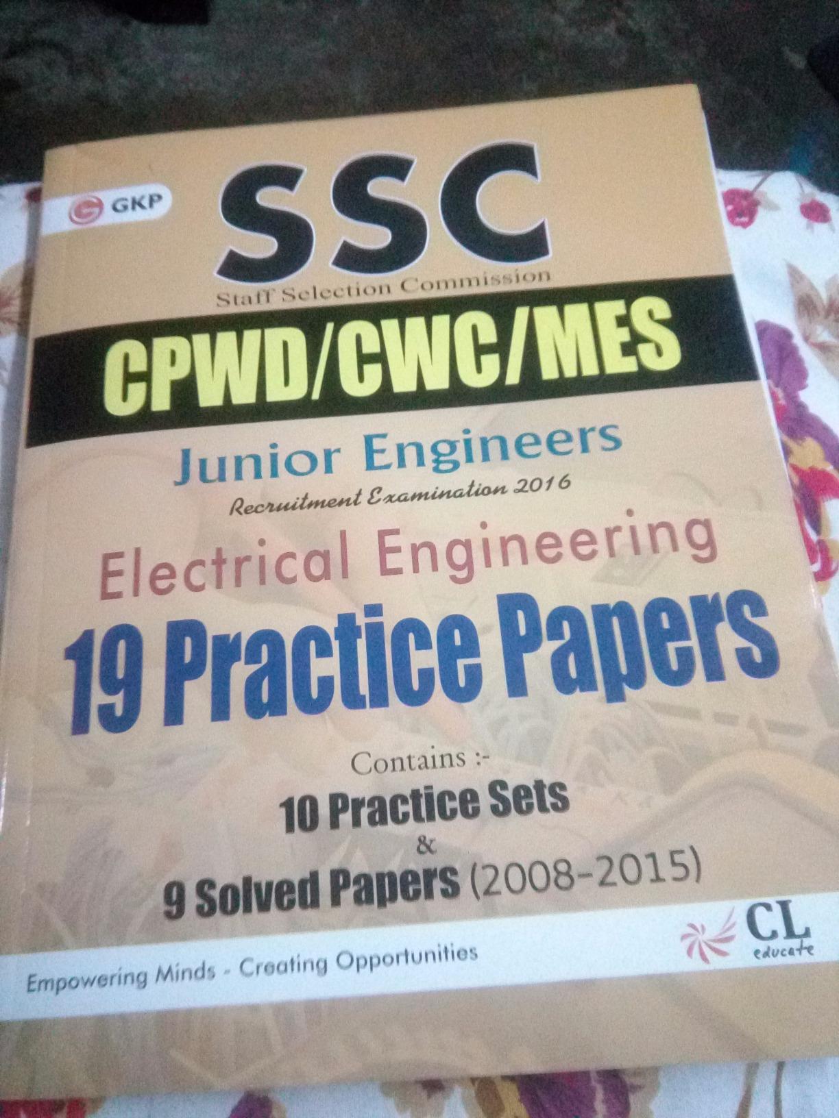 Buy SSC (CPWD/CWC/MES) Electrical Engineering (Junior Engineers) 19 ...