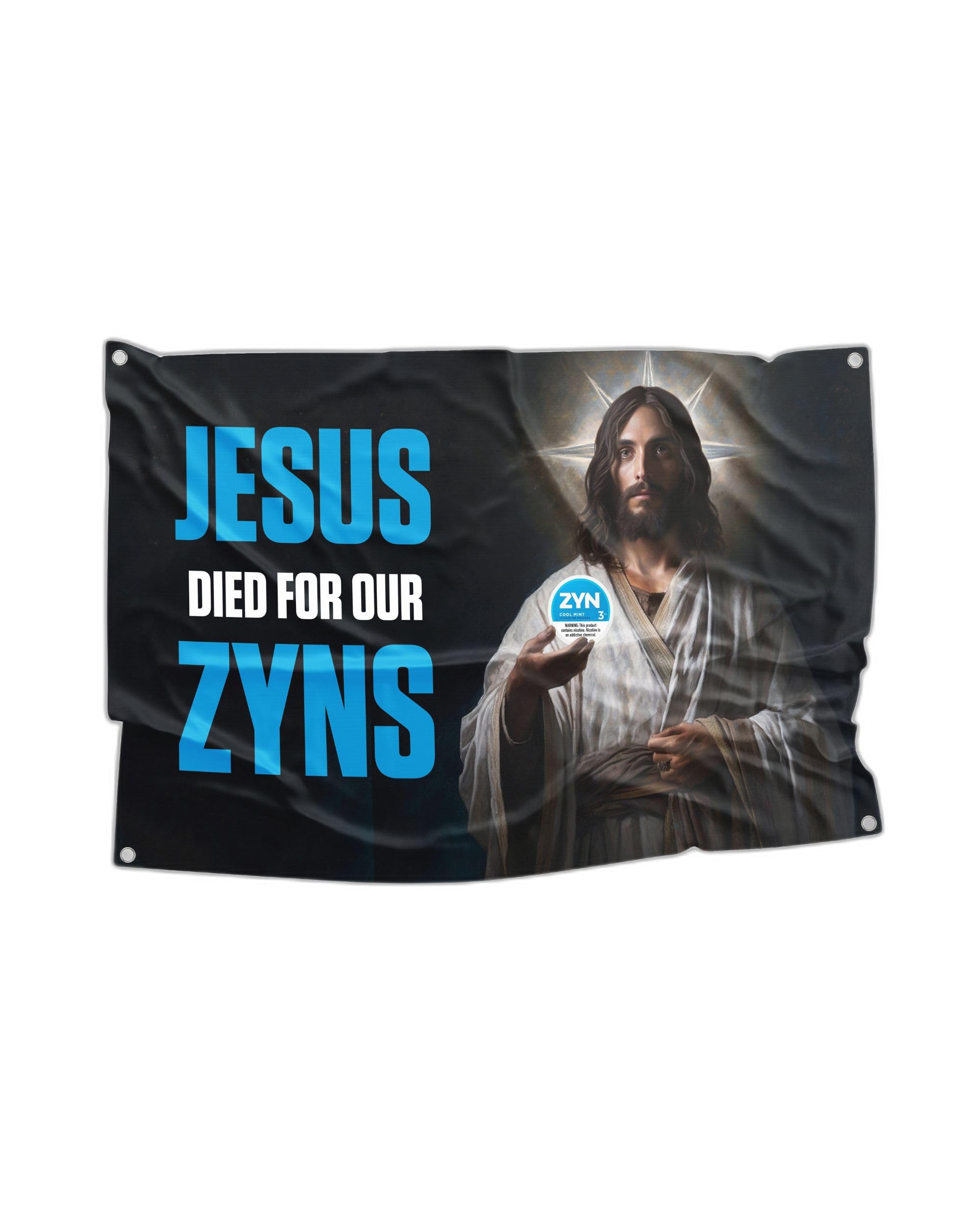 Amazon.com : Jesus Zyn Funny 3x5' College Dorm Wall Flag for Rooms ...