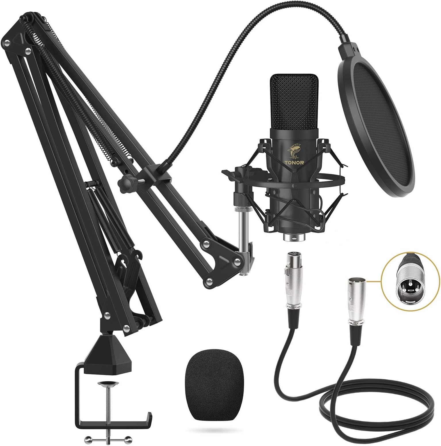 Amazon.com: MAONO USB/XLR Podcast Dynamic Microphone, Studio Mic Kit ...