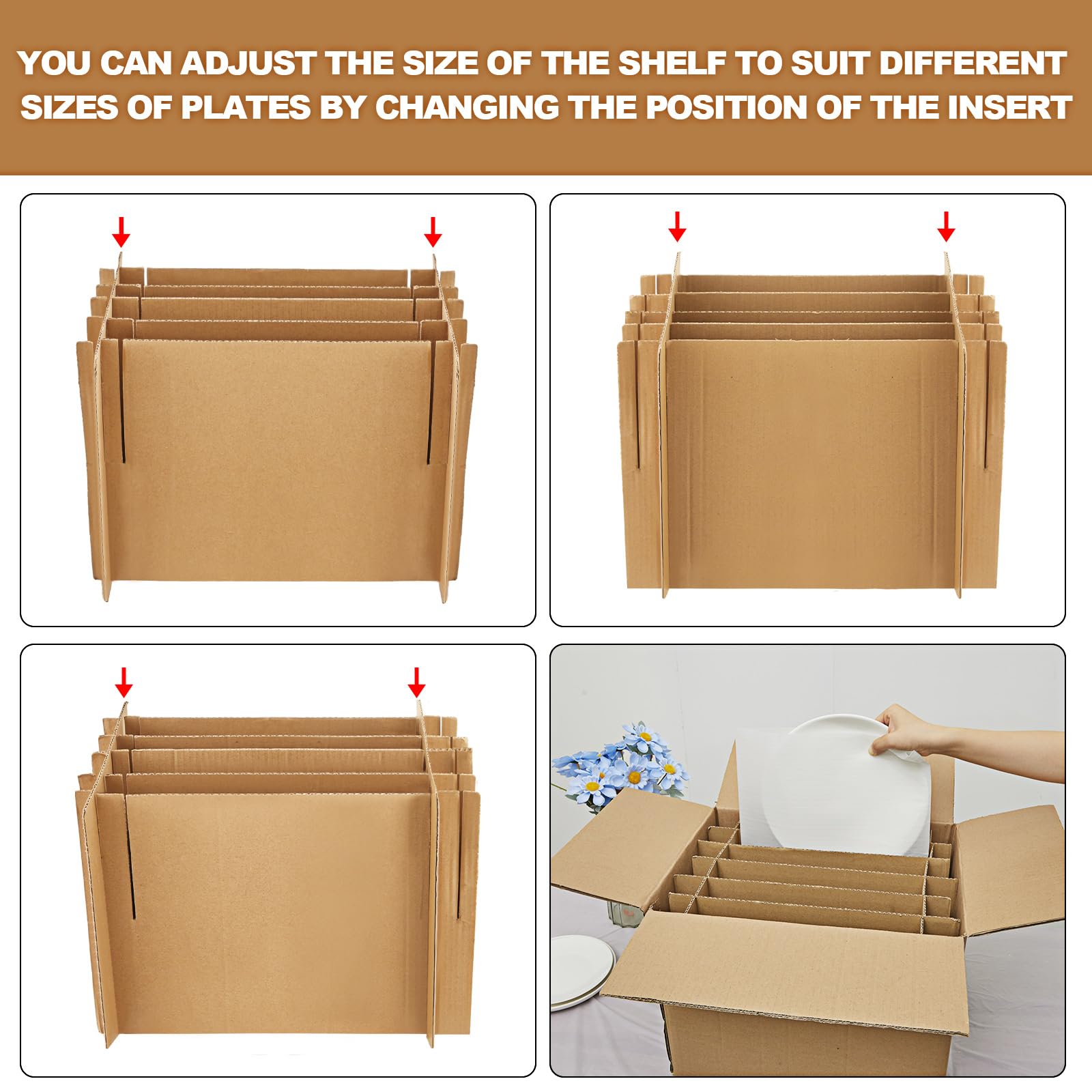 Tenceur 8 Sets 116 Pcs Kitchen Dish Packing Glass Dividers for Moving ...