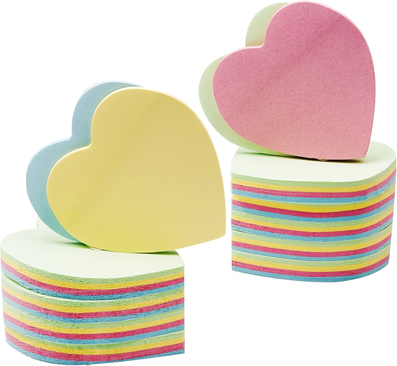 Amazon.com : Lystaii 1000 Sheets Heart Shape Sticky Notes 2.9 in x 2.8 ...