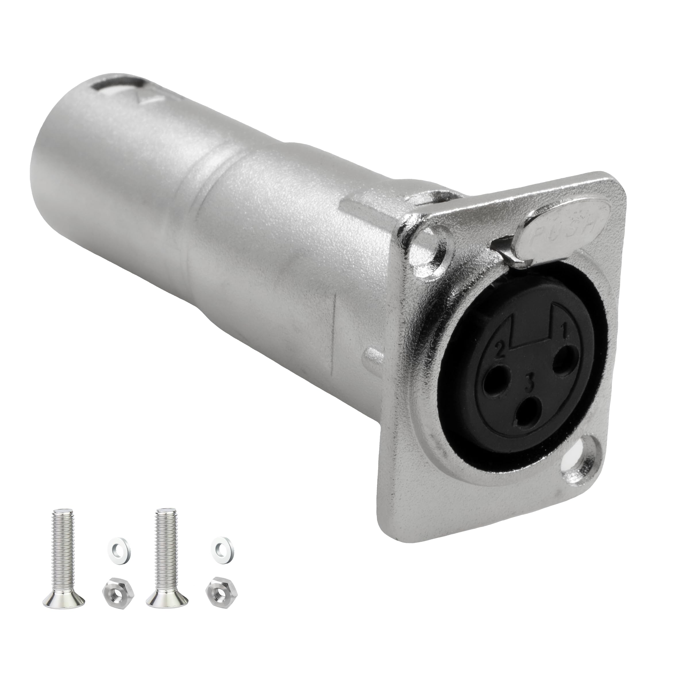 Amazon.com: 3-Pin XLR Female to Male Panel Mount Connector with ...