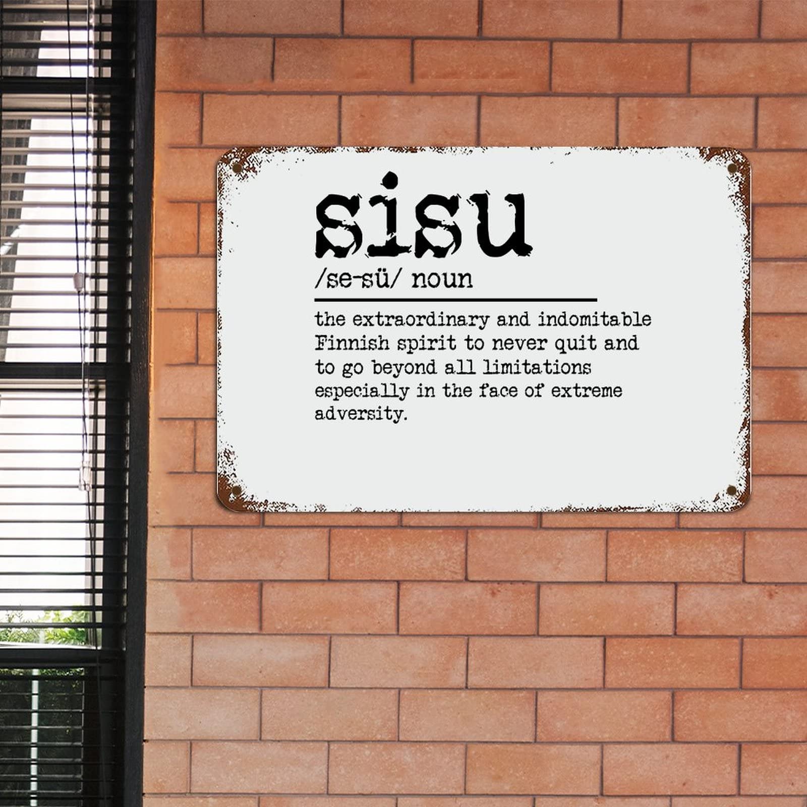Amazon.com: Finnish Sisu Metal Sign Finnish Sisu Metal Tin Sign Nordic ...