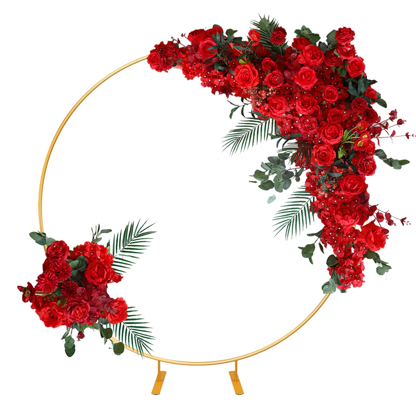 Gold Aluminum Round Backdrop Stand, 6.6FT Circle Balloon Backdrop Stand ...