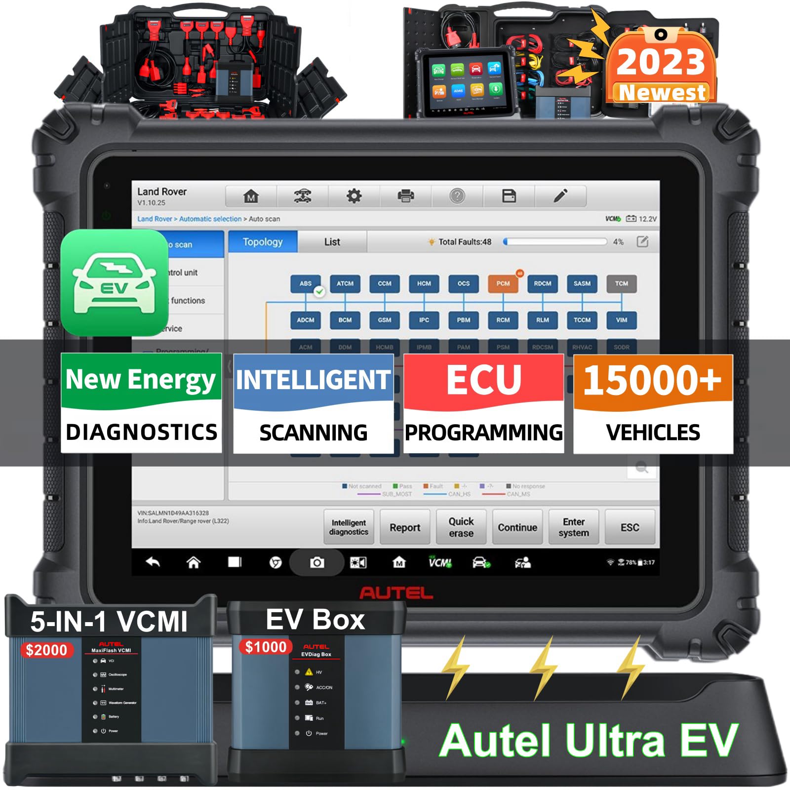 Buy Autel MaxiSys Ultra EV 2023 Top EV Intelligent Diagnostic Scanner ...
