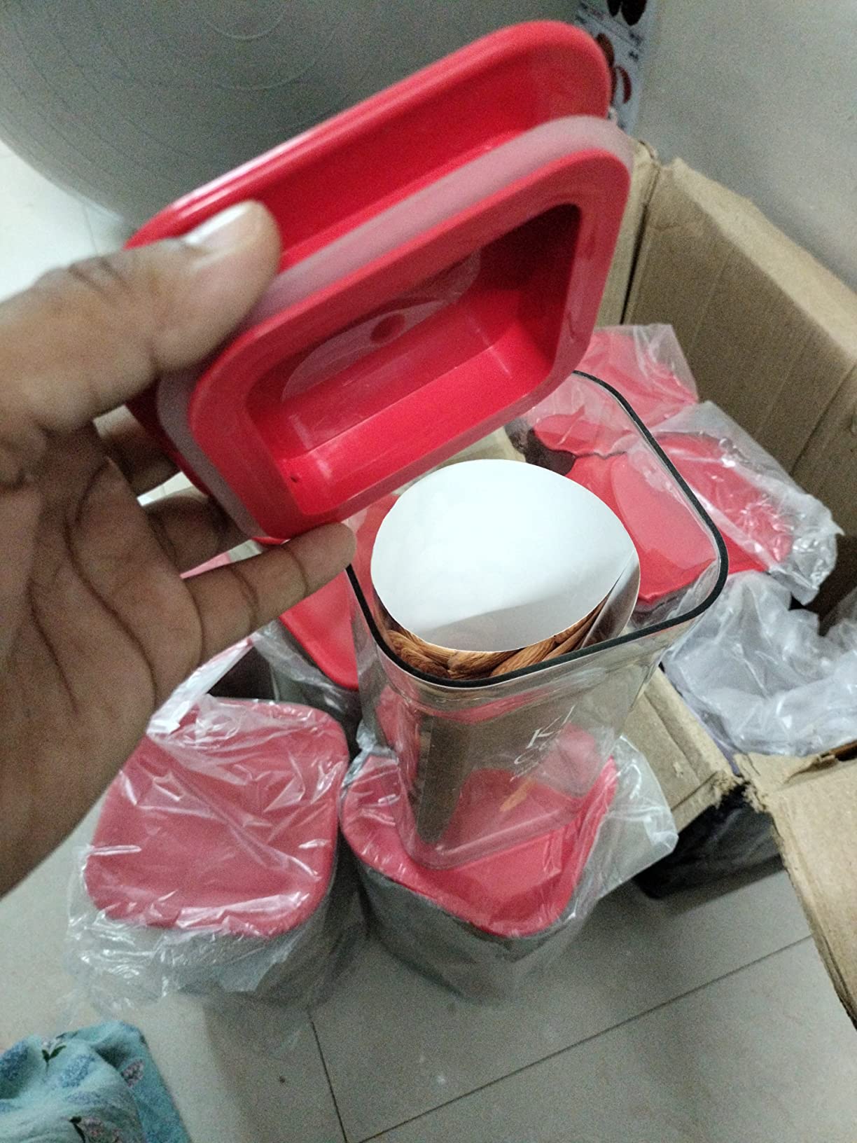 Buy Slings Kitkat Air Tight Plastic Storage Container Set, 1100ml ...