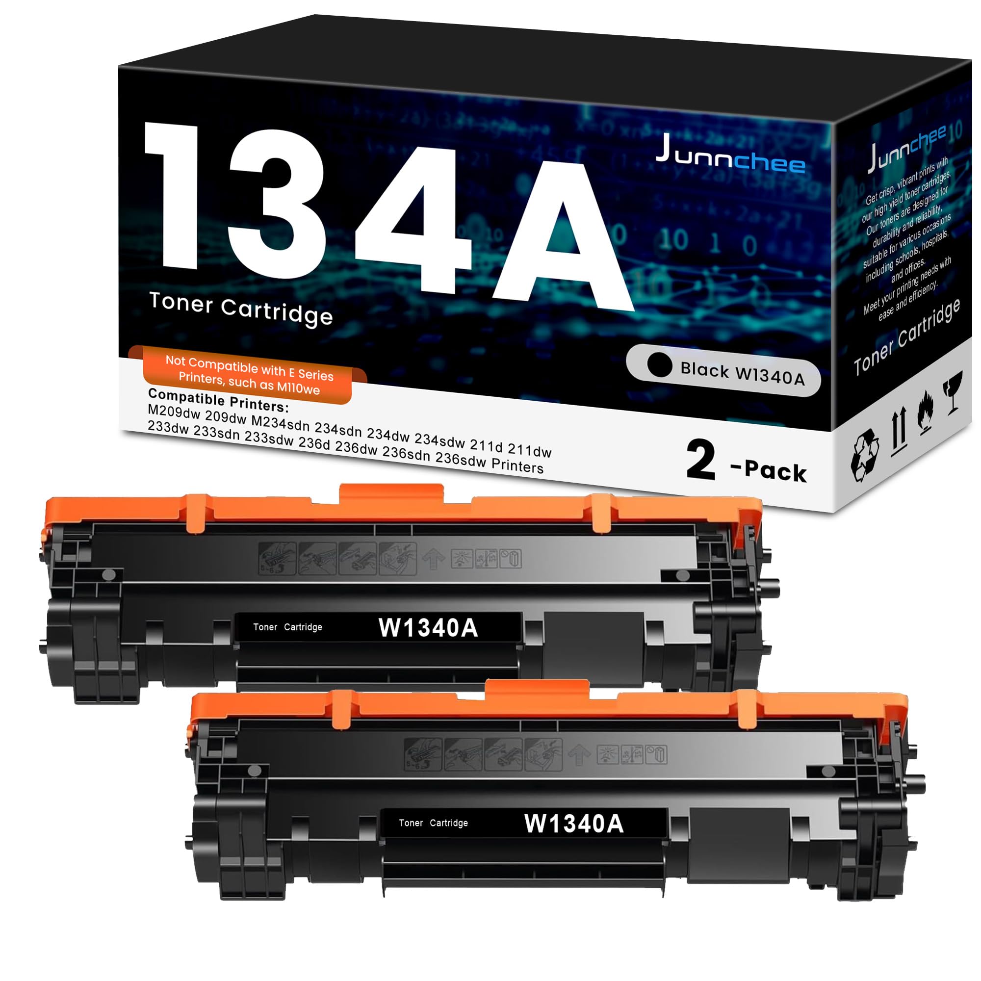 Amazon.com: 134A W1340A Black Toner Cartridge Replacement for 134A 134X ...