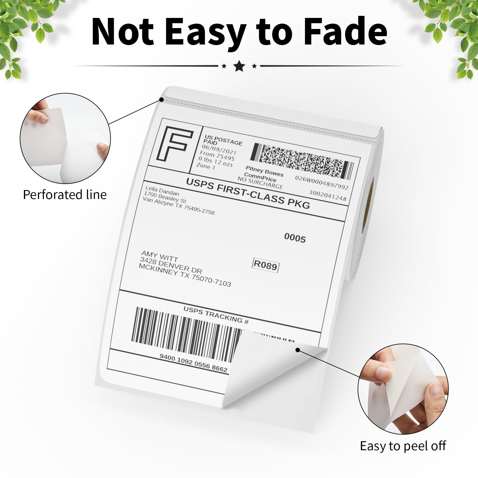 Snapklik.com : FungLam 6 Rolls 4"x6" Thermal Shipping Labels, 250 ...