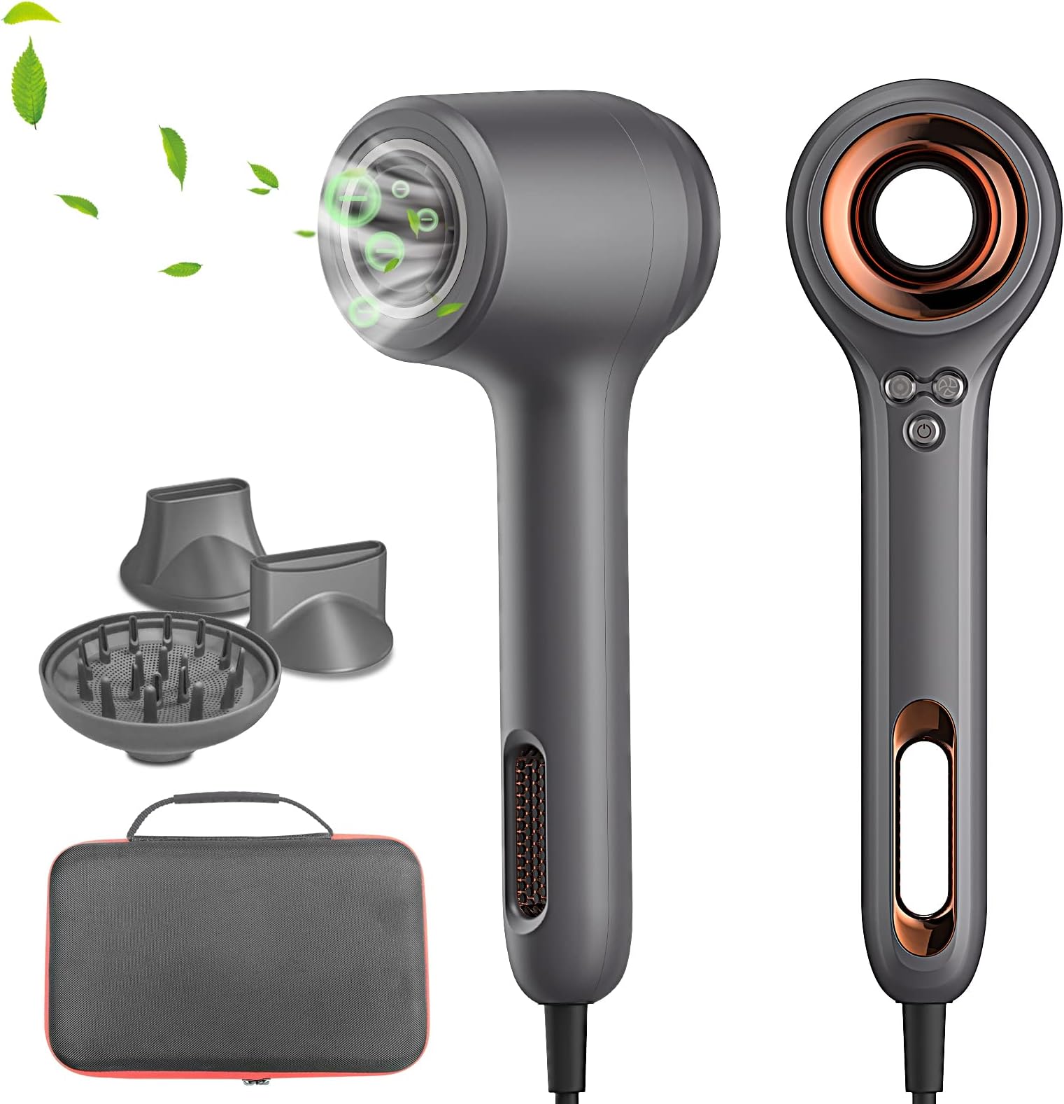 Amazon.com : Blow Dryer, 1400W Ionic Hair Dryer, High Speed Brushless ...