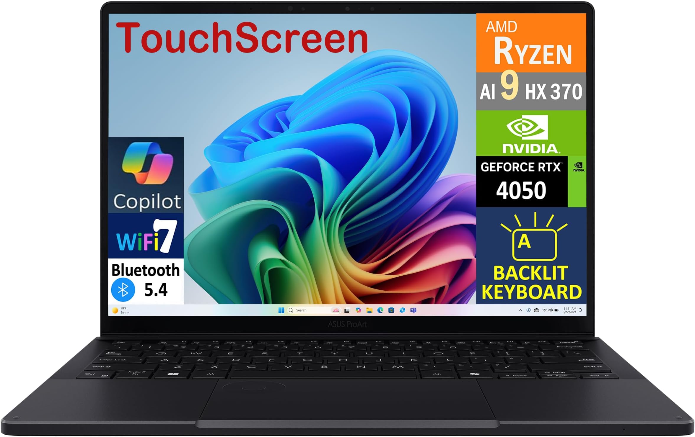 Amazon.com: ASUS ProArt PX13 AI Gaming 2-in-1 Laptop 13.3" Touchscreen AMOLED 2.8K Display (AMD ...