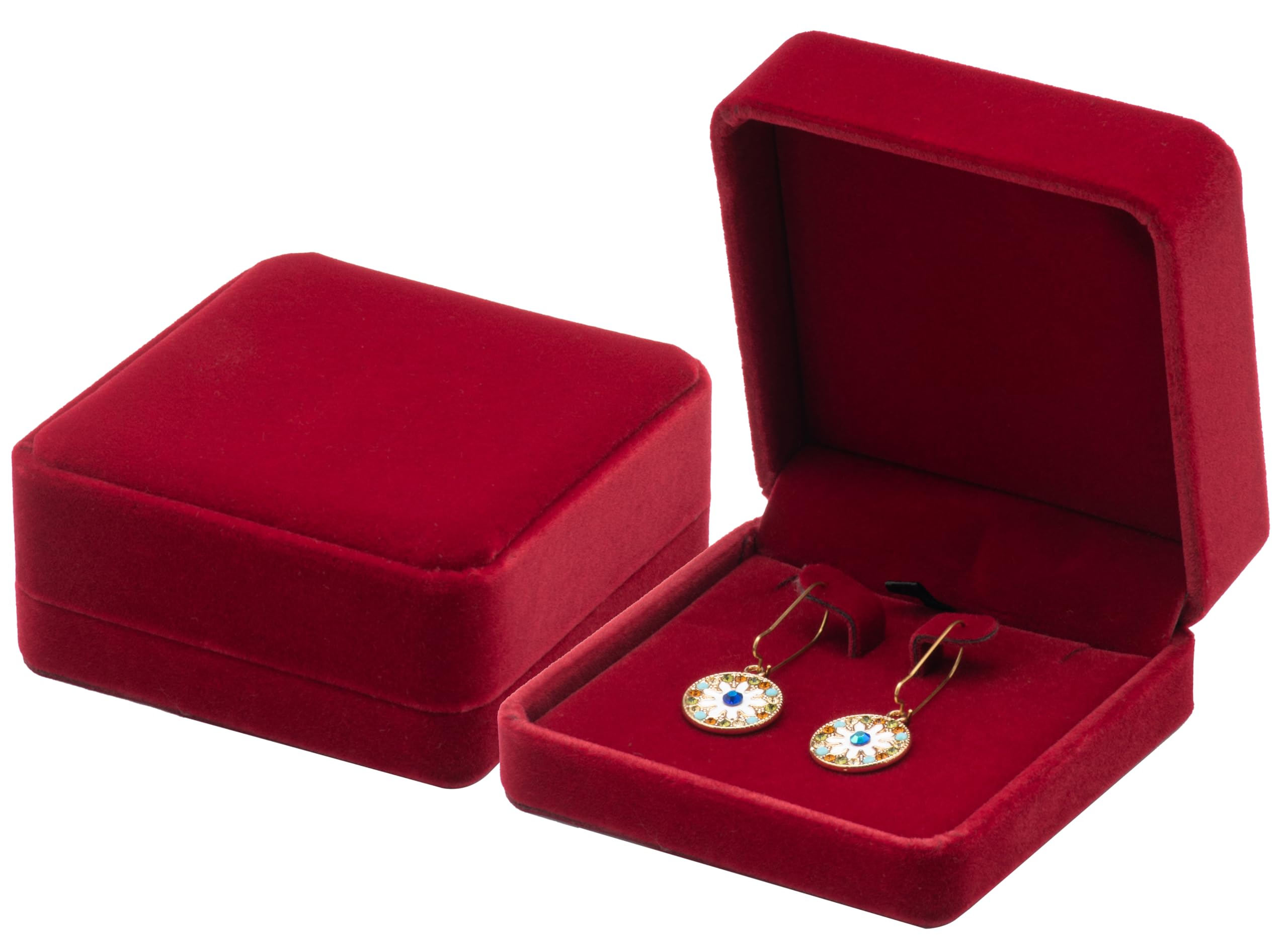 Amazon.com: Giftop Velvet Earring Gift Box Large Earring Storage Case ...