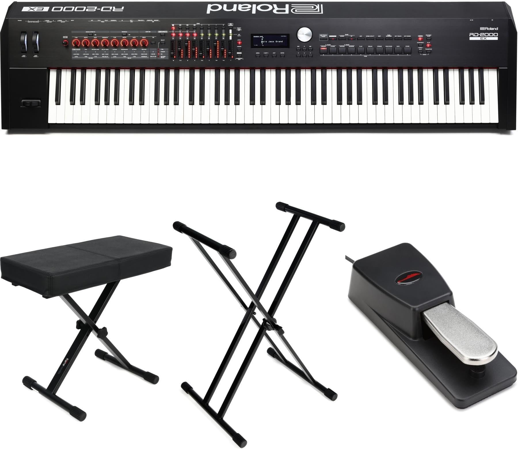 Amazon.com: Roland RD-2000 EX 88-key Digital Piano Essentials Bundle ...