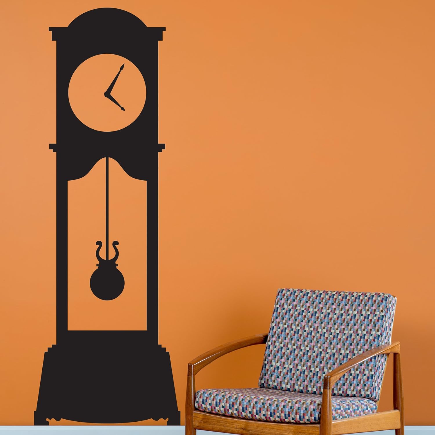 Grandfather Clock - Black - Wall Decal Custom Vinyl Art Stickers by ...