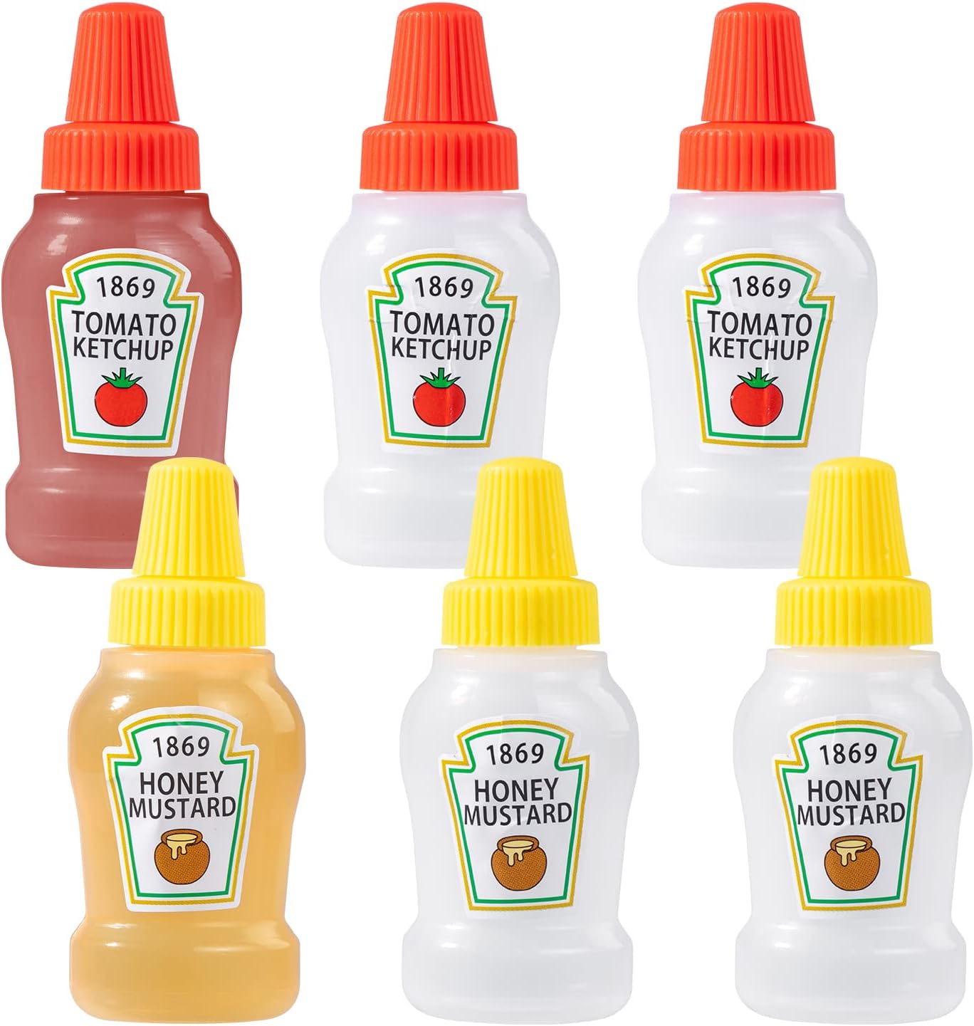 Amazon.com: RAYNAG 6 Pack Mini Ketchup Bottles 25ml Mustard Squeeze ...