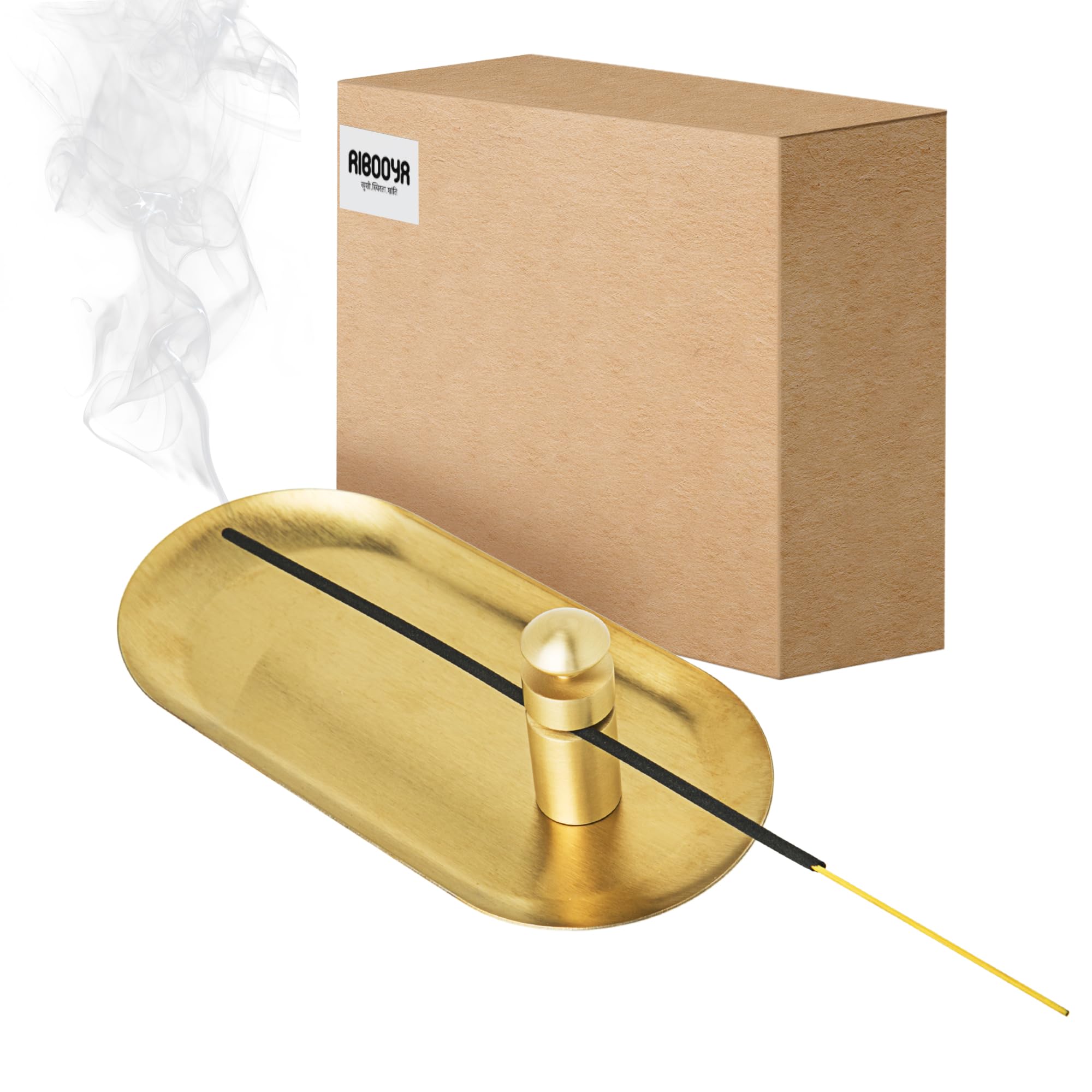 Amazon.com: RIBOOYA Copper Incense Holder with Tray Set – Zen ...