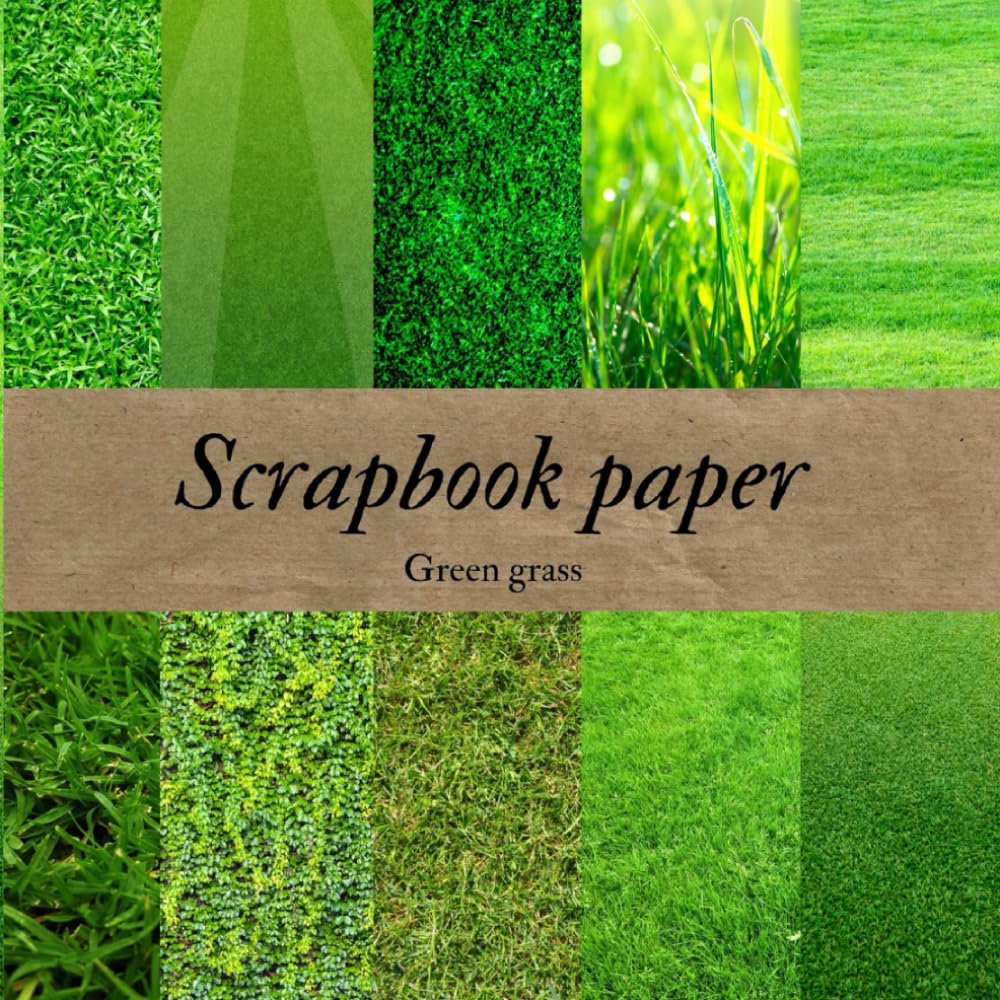 Scrapbook Paper Green Grass: 20 Double Sided with 10 Different Designs ...
