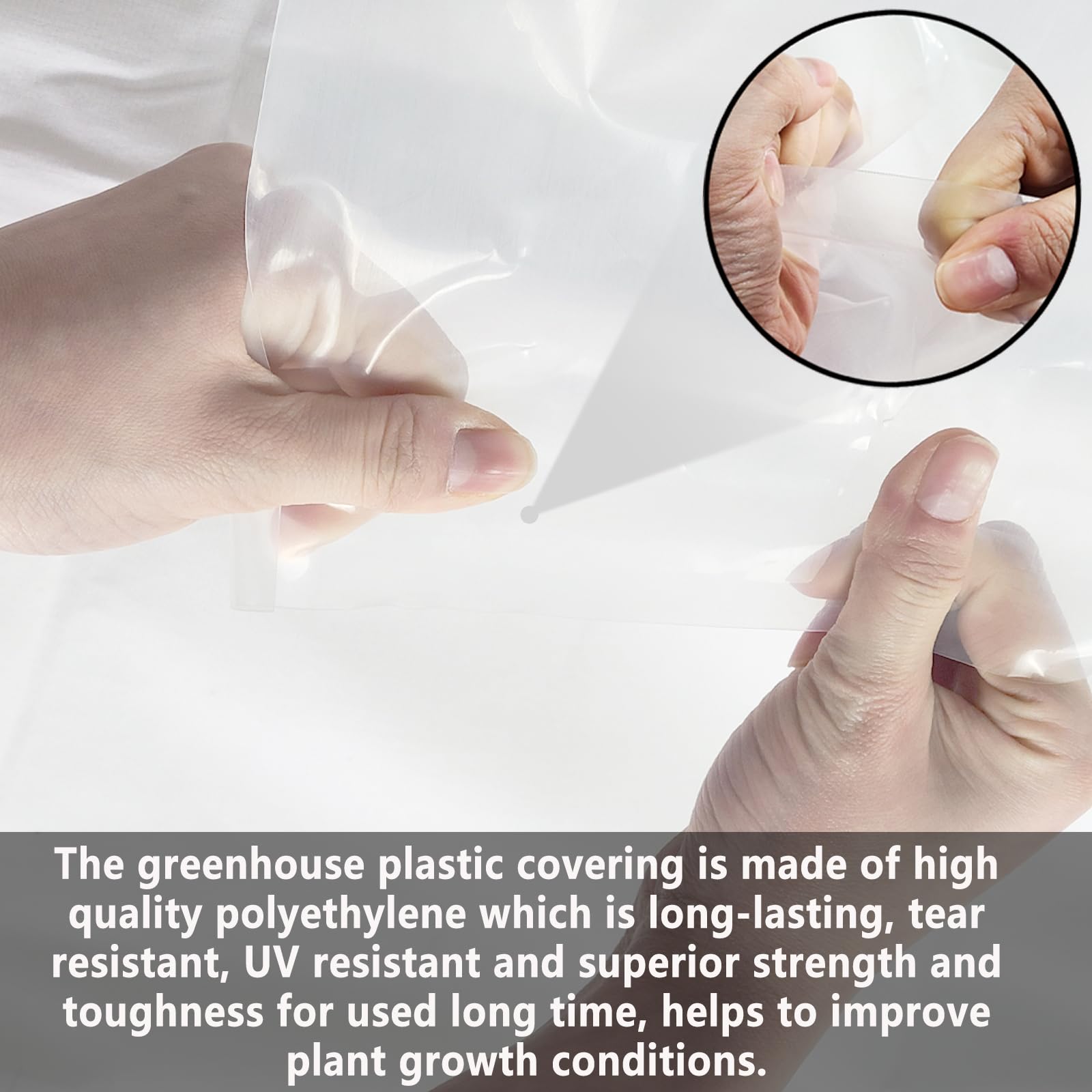 Snapklik.com : Greenhouse Plastic Sheeting 6.5x20ft Clear Greenhouse ...