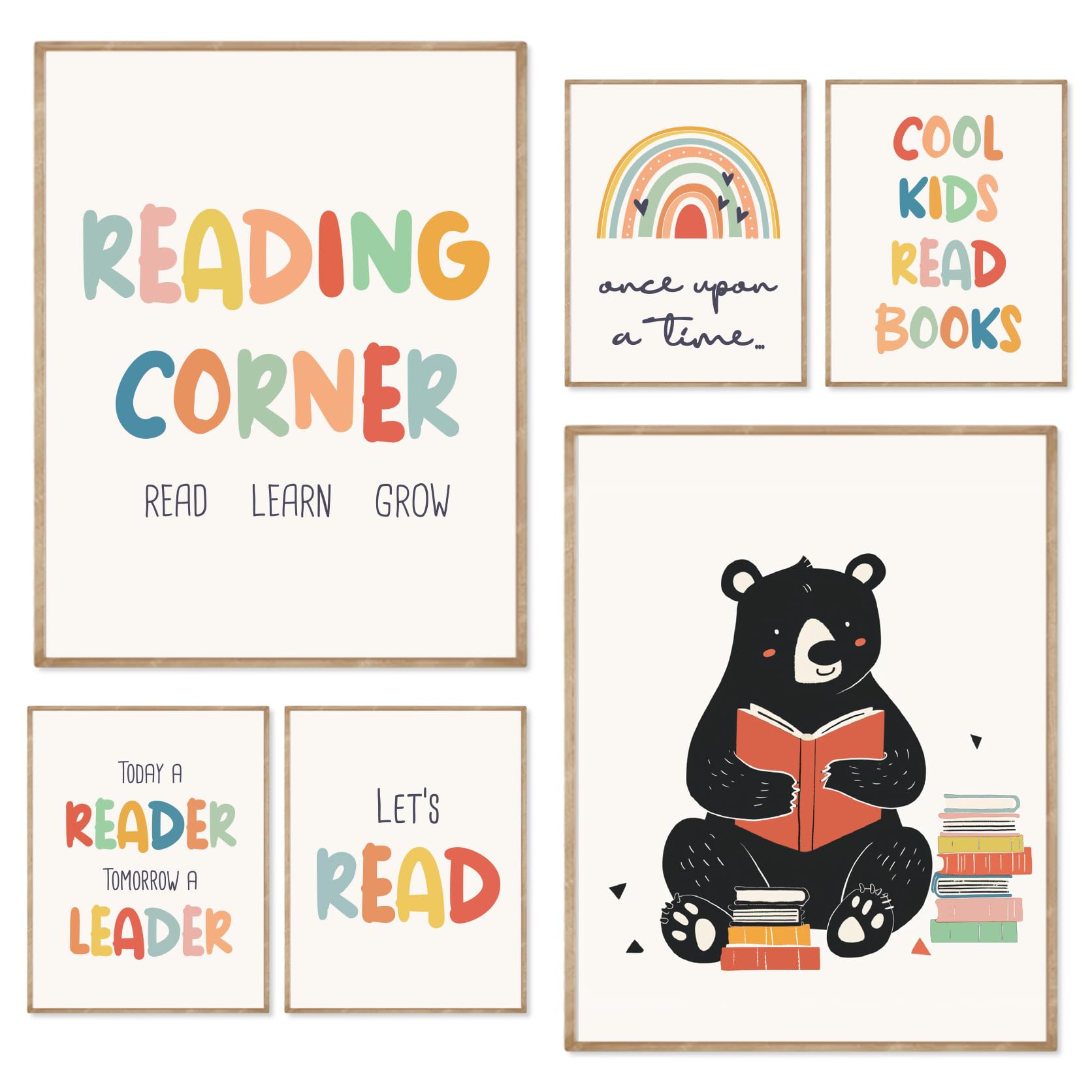 Amazon.com: KINYEYE 6PCS Boho Reading Corner Classroom Posters, Boho ...