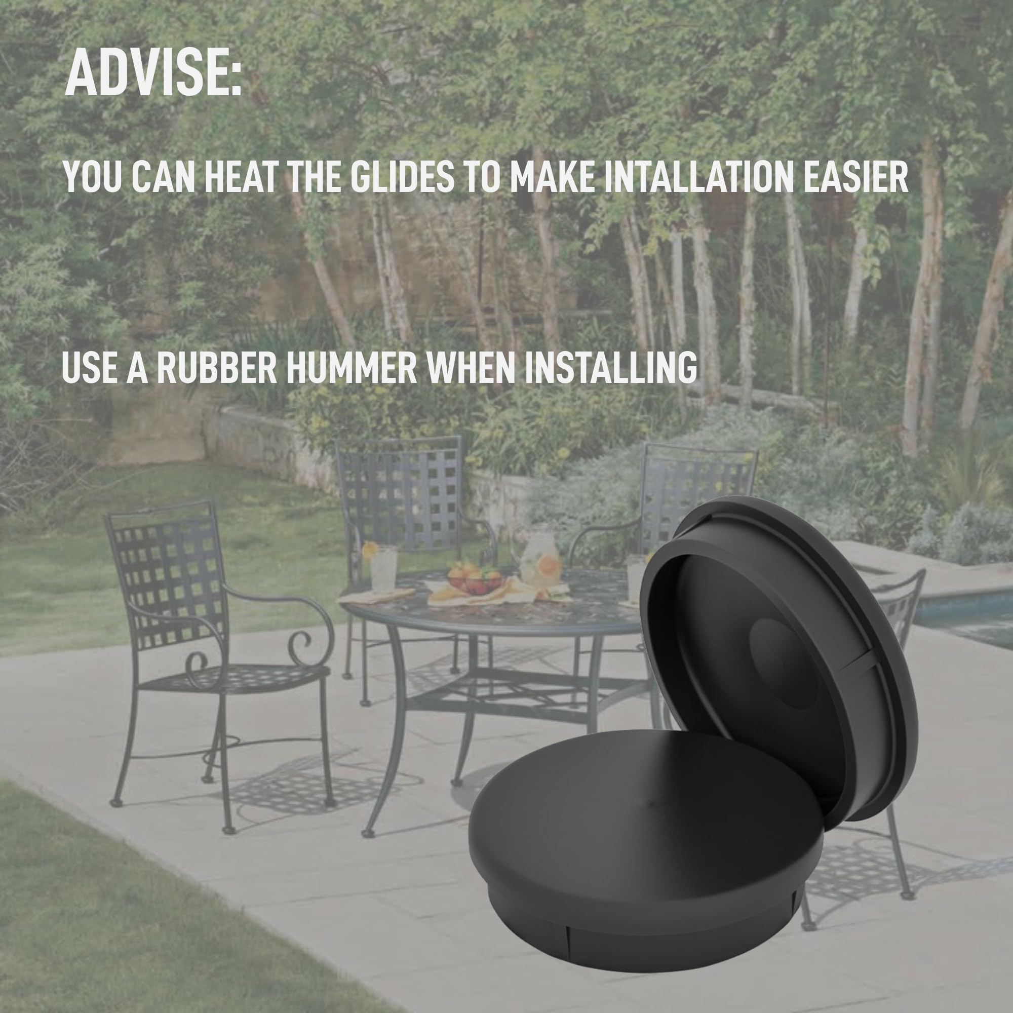 Snapklik.com : 40 Pack 1.25" Deluxe Outdoor Patio Furniture Glides Feet ...