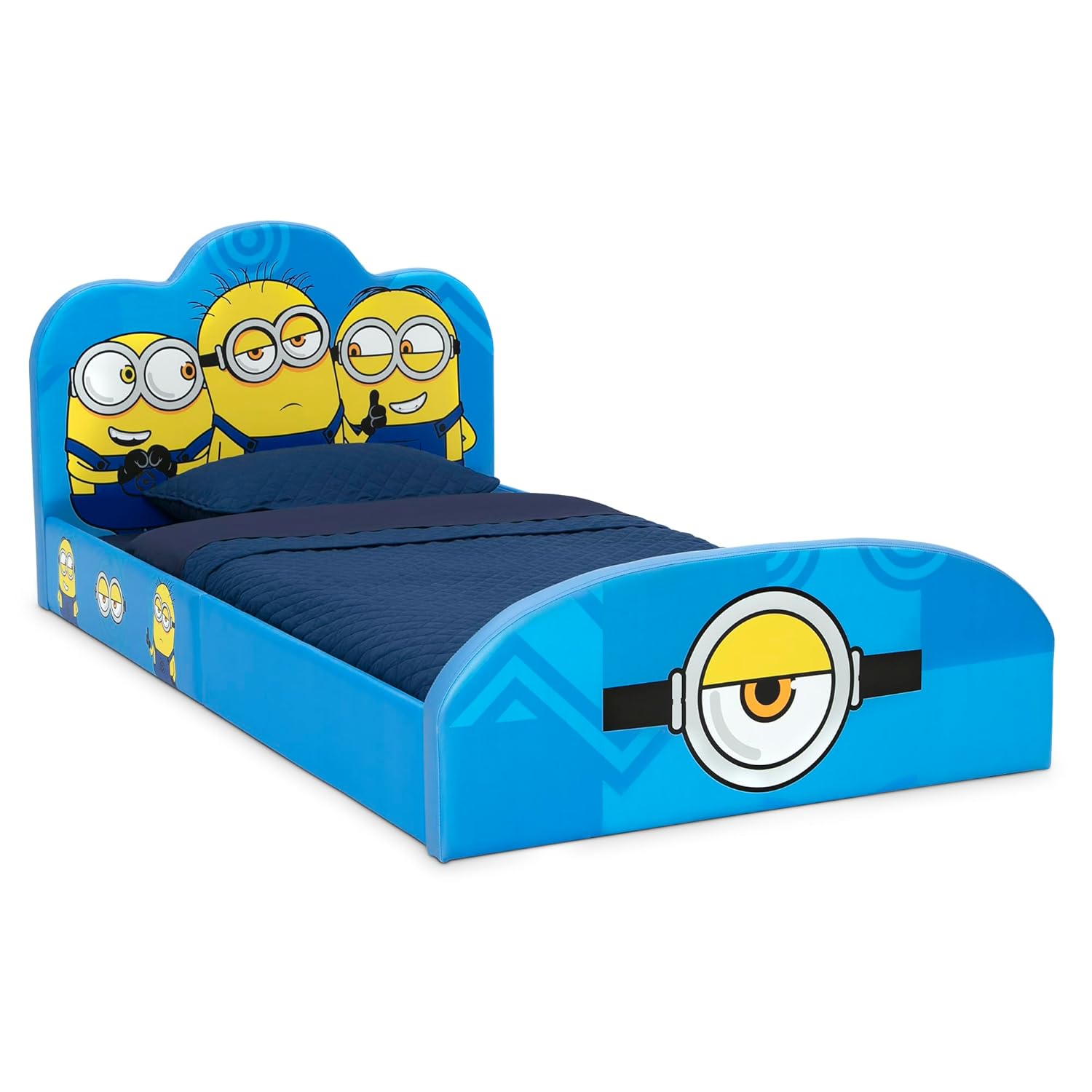 Amazon.com: Delta Children - Minions Upholstered Twin Bed, Blue ...