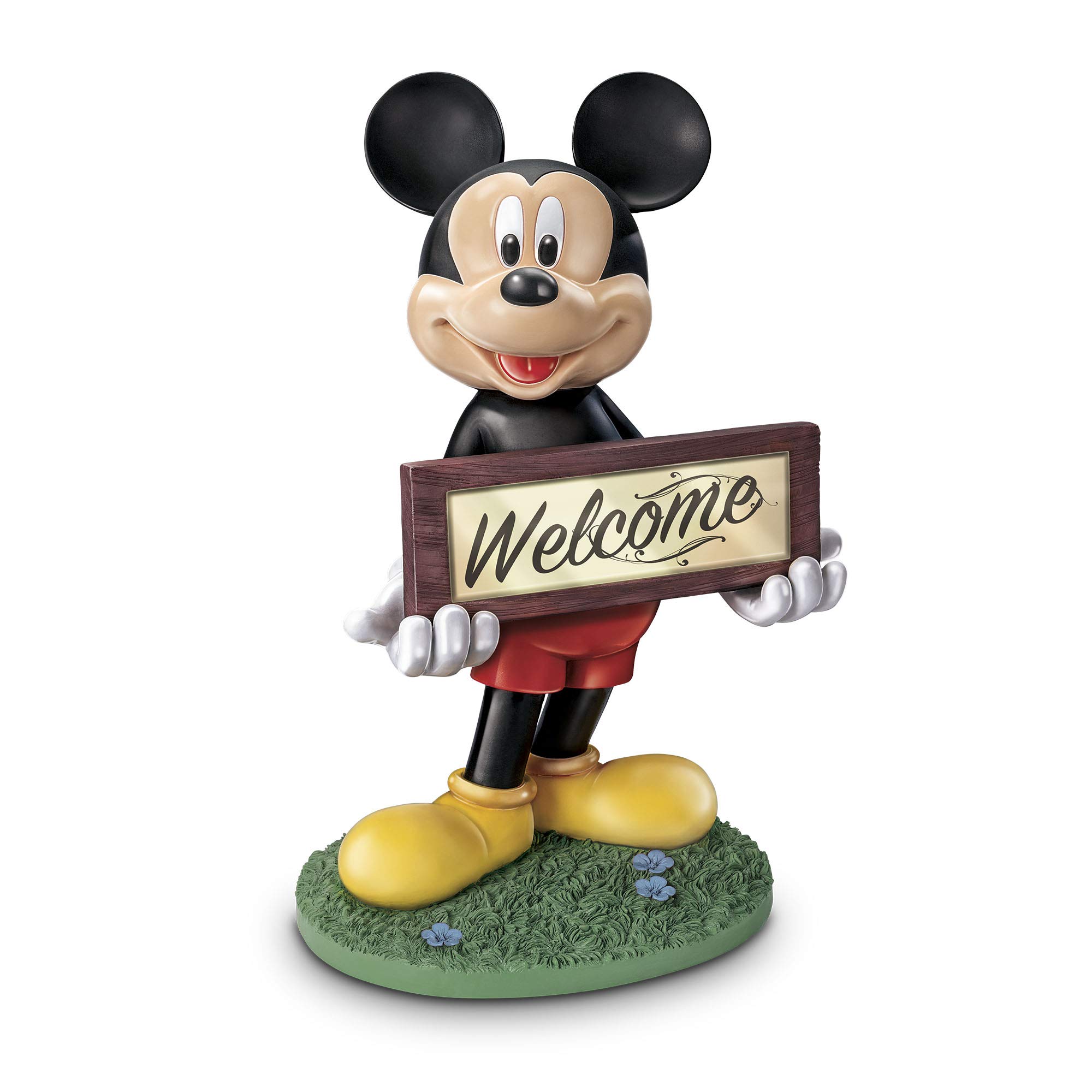 The Bradford Exchangedisney Mickey Mouse Solar Lit Welcome Sign ...