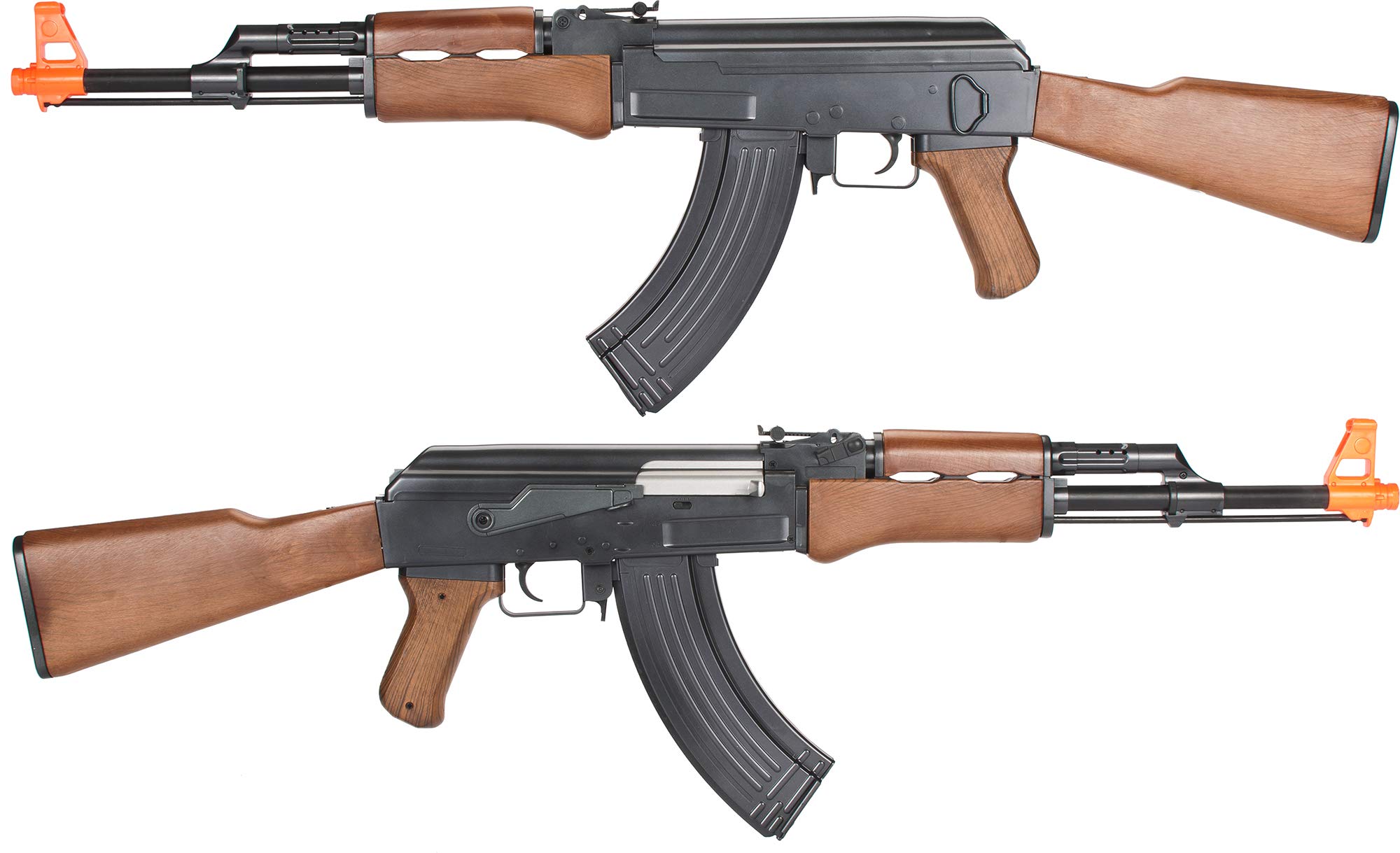 Evike Full Size AK47 Replica Airsoft Spring Action Rifle with Full ...