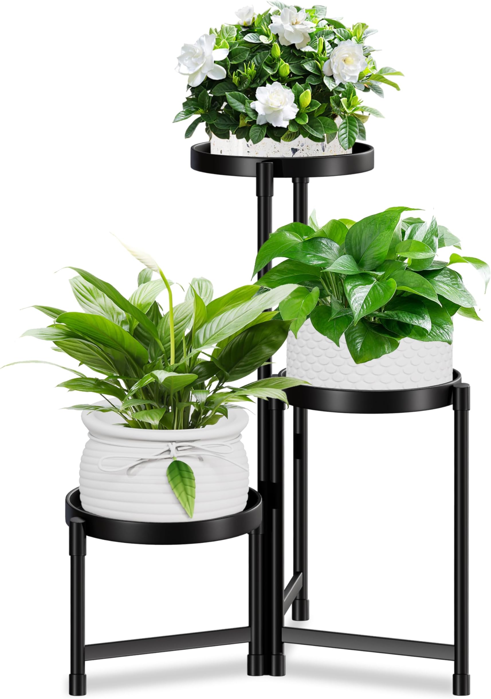 Amazon.com : NAKUPE Plant Stand Indoor Outdoor, 3/4 Tier 30" Tall Metal ...