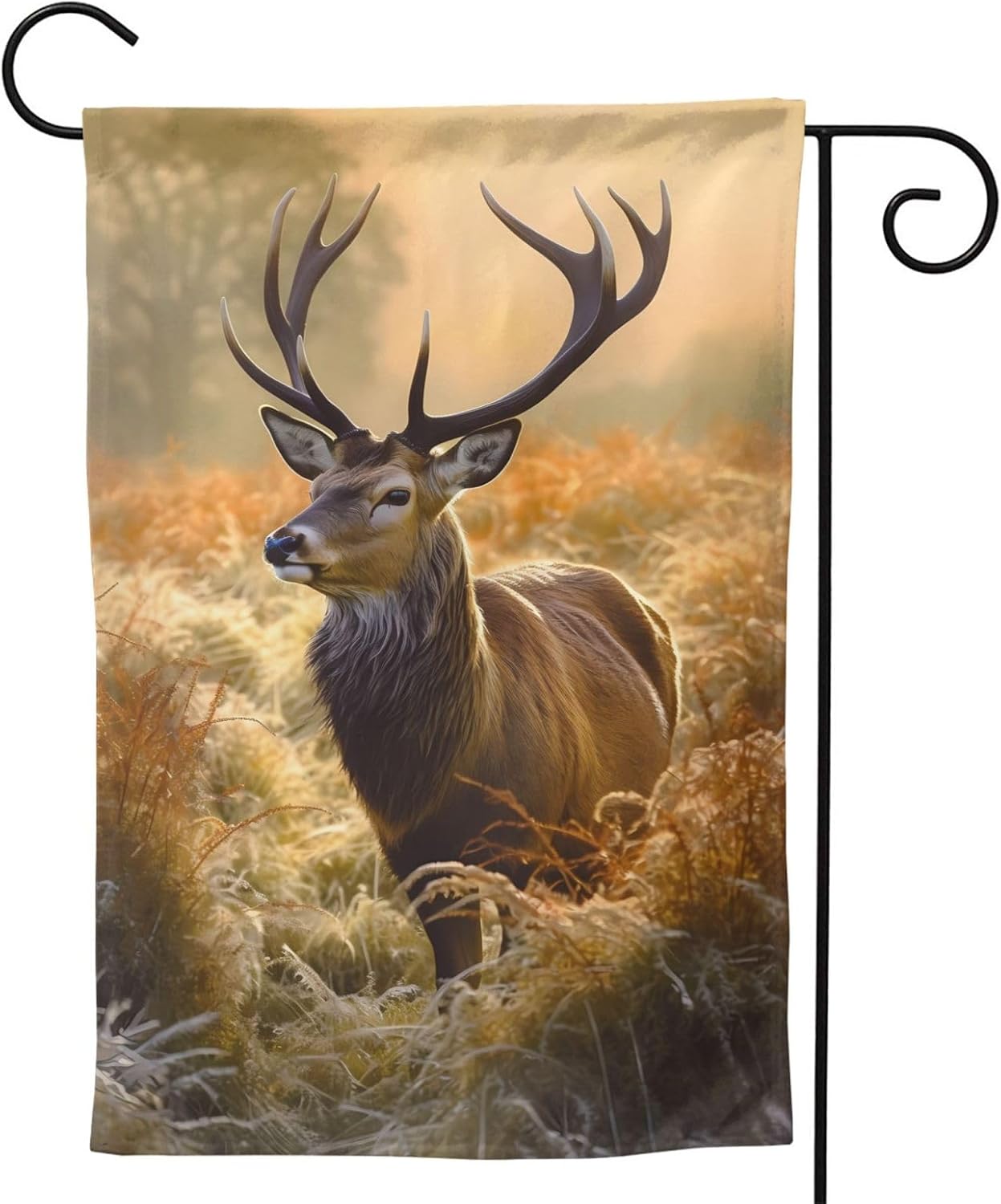 Amazon.com: Deer Morning Sun Garden Flag, House Welcome Flags Double ...