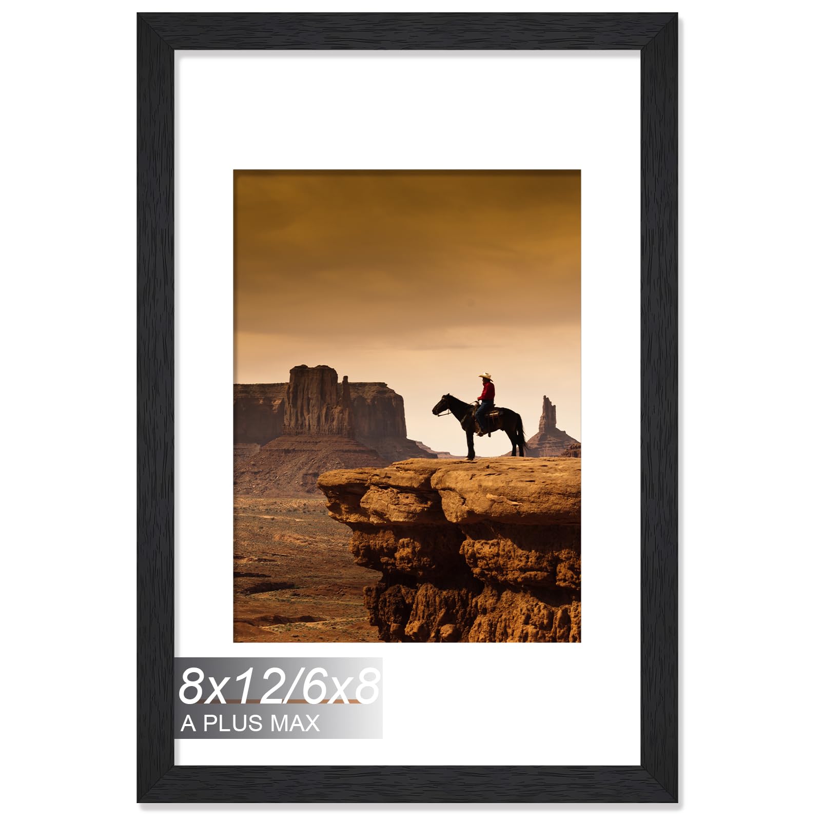 Amazon.com - A PLUS MAX 8x12 Picture Frame, Engineered Wood Frame ...