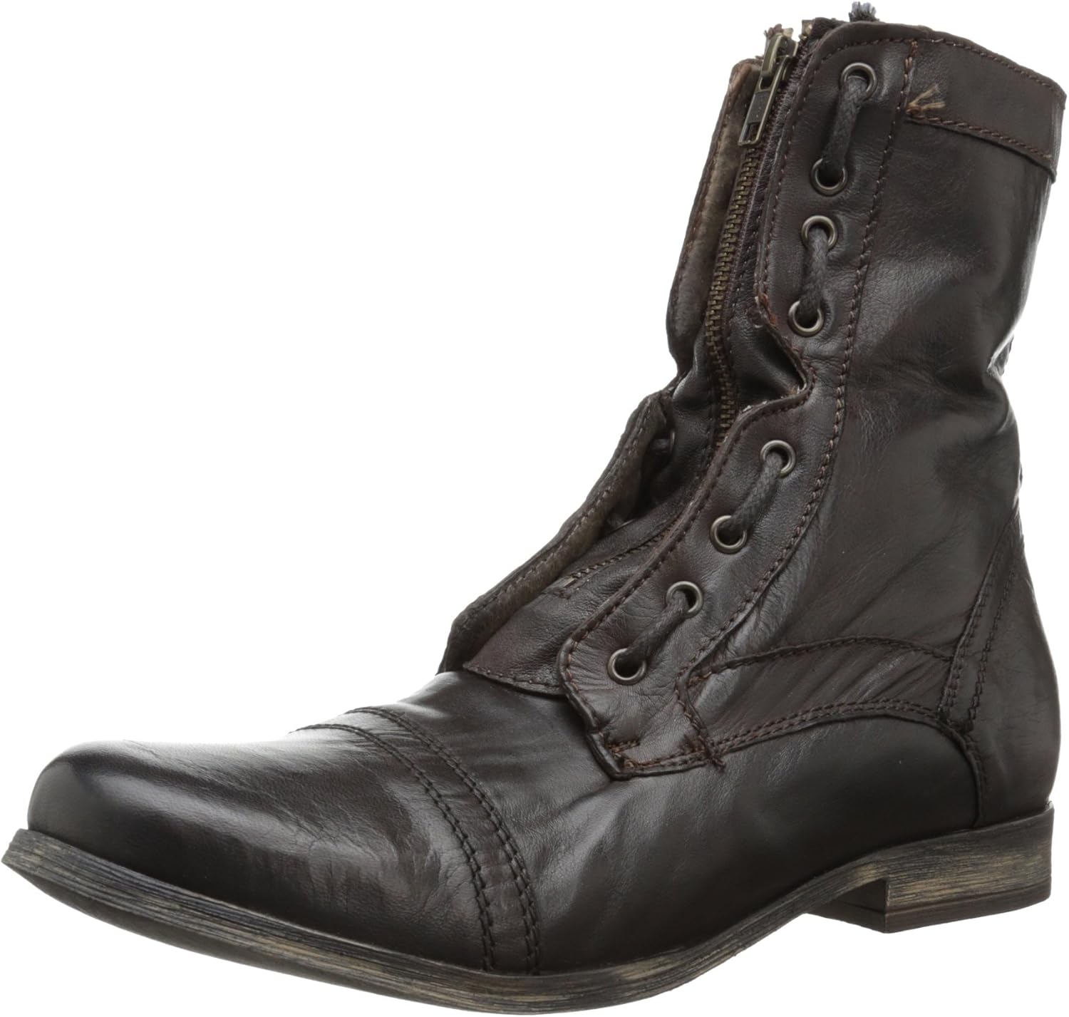 Steve Madden trojann de los hombres bota, Cuero marrón : Amazon.com.mx ...