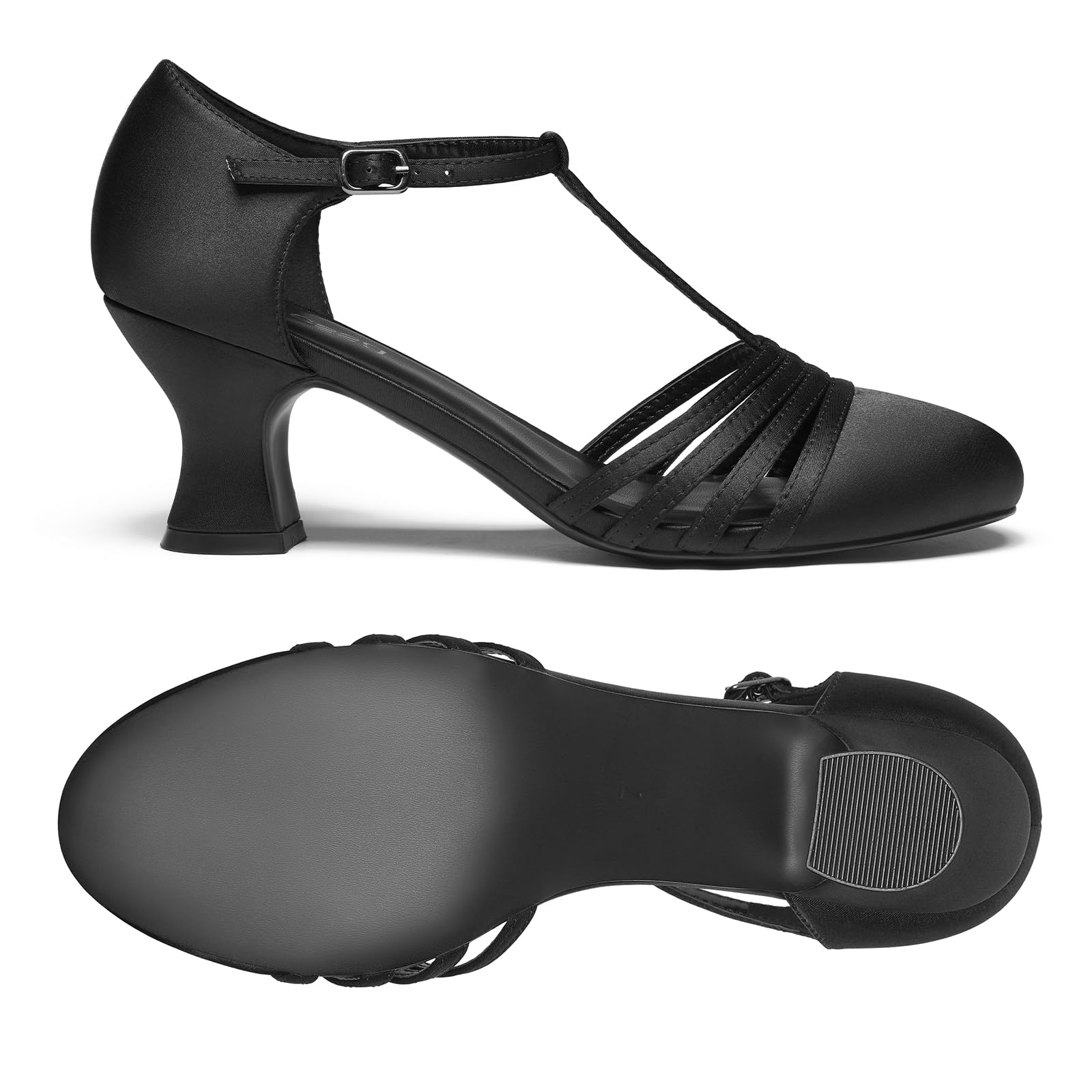 Snapklik.com : Satin 1920s Shoes For Women,T-Strap Character Shoes ...