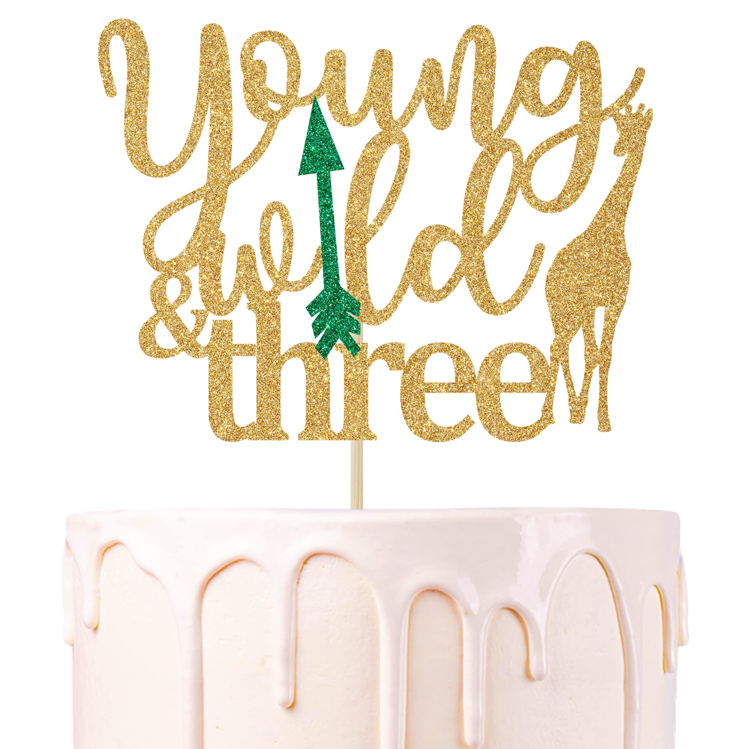 Young Wild And Three Cake Topper Happy 3rd Birthday Cake | Desertcart ...