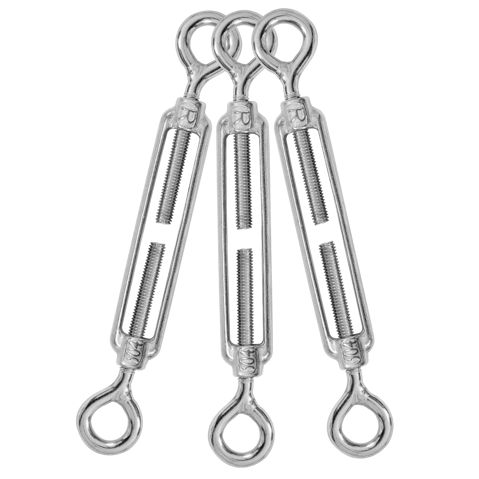 Snapklik.com : Jamiikury 3PCS M6 Eye & Eye Turnbuckle 304 Stainless ...