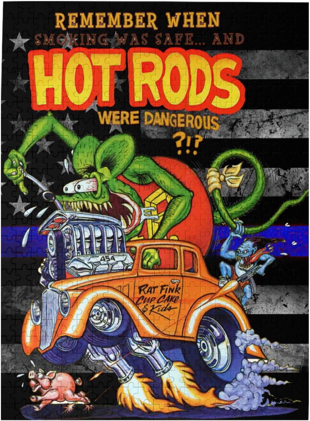 Amazon.com: Rat Anime Cute Fink Jigsaw Puzzles Picture Puzzle Wooden ...