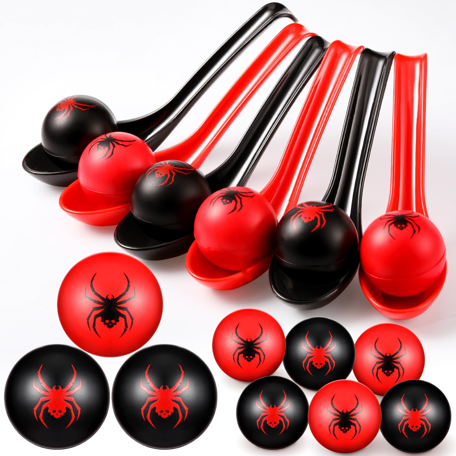 Amazon.com: JellyArch 24 Pcs Halloween Egg and Spoon Race Game Set ...