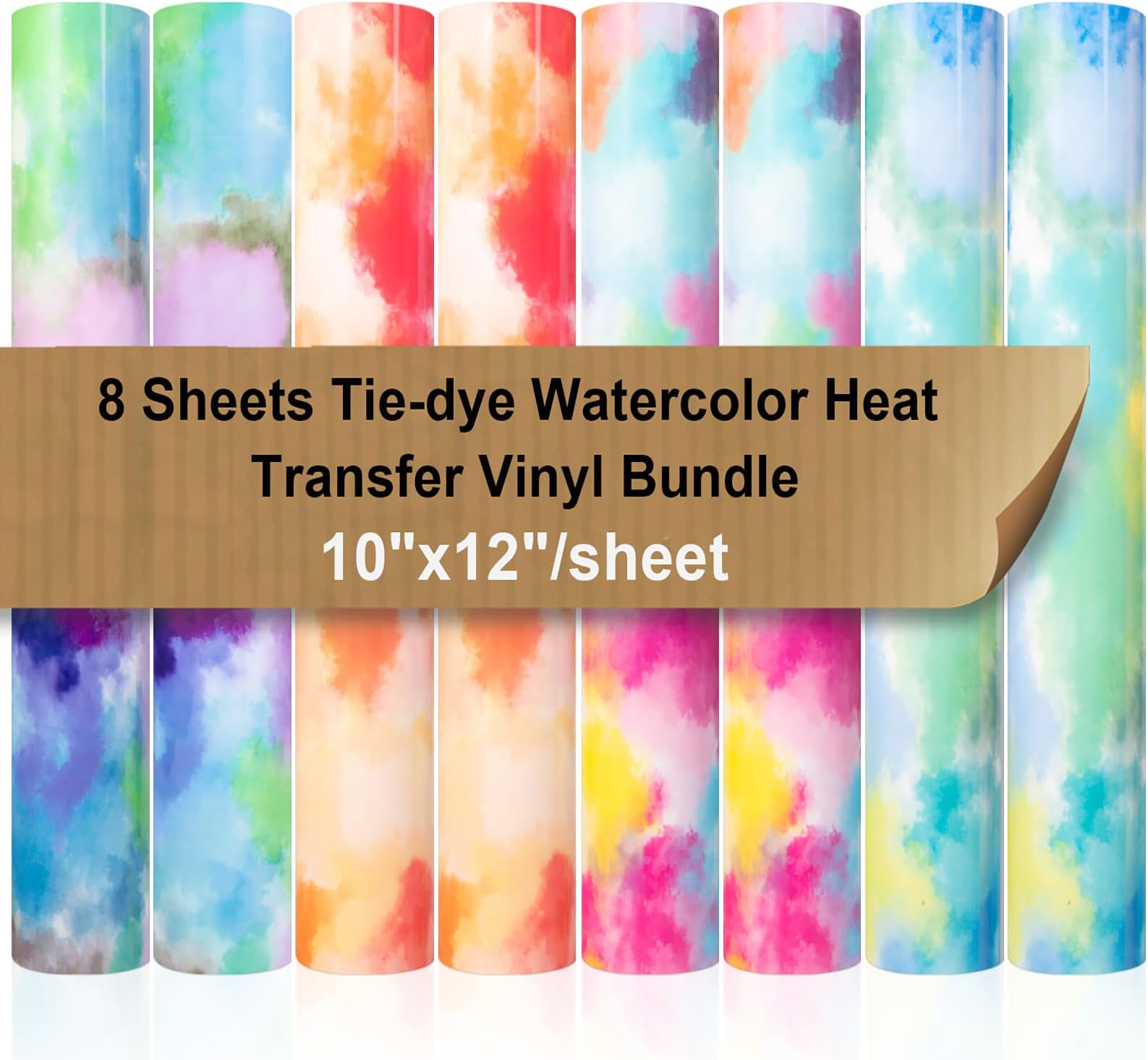 Amazon.com: HTVRONT 12" x 8ft White HTV Vinyl Rolls Heat Transfer Vinyl ...