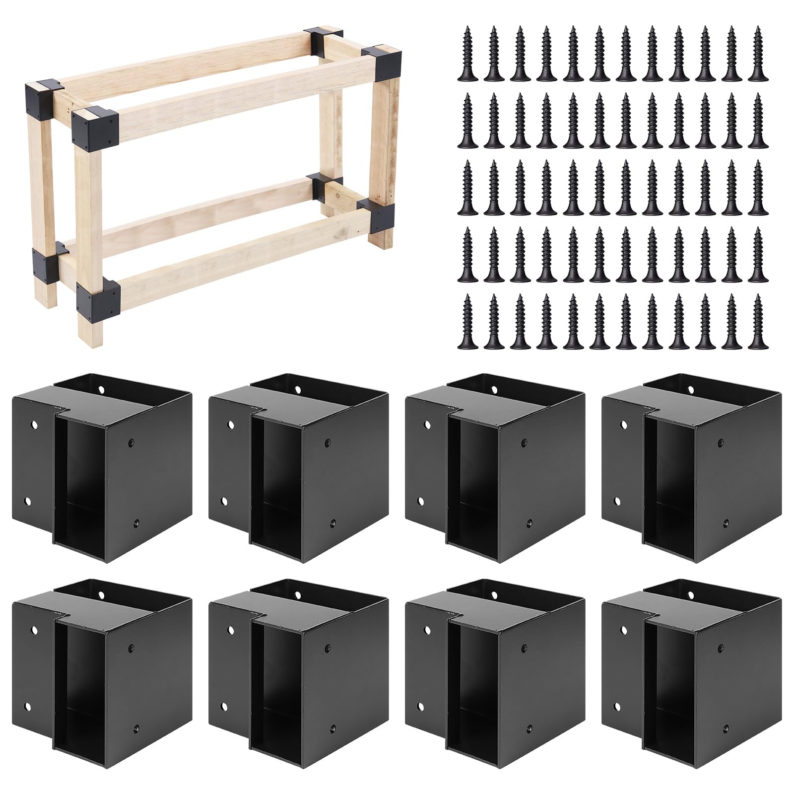 Amazon.com: ZOBGOWE 8pcs Workbench Brackets Kit 3-Way Right Angle ...