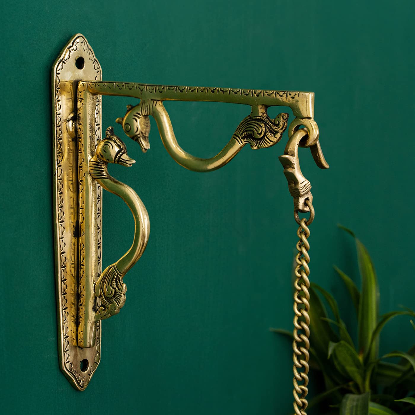 DecorTwist® Brass Wall Hook (9.2 Inch Height, 690 Grams) Plant Hanger ...