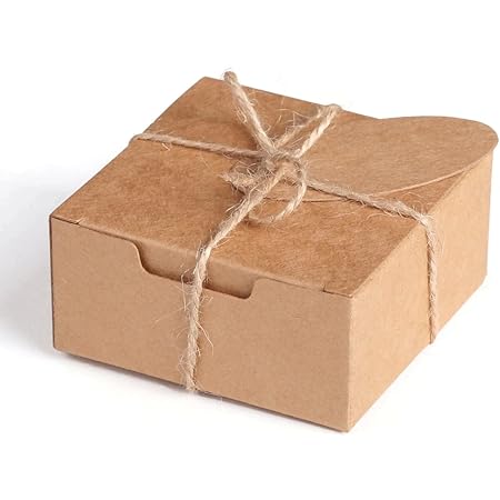 Box.it.pack.it Eco Kraft Square Boxes with String, 75x75x35mm, 20 pcs ...