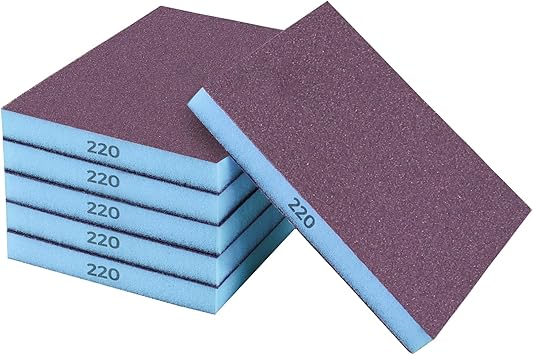 STEBRUAM 6 Pieces Sanding Sponges, 220 Grits Specifications Sanding ...