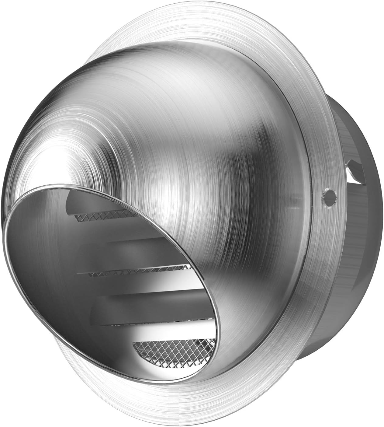 Amazon.com: Weiworld 304 Stainless Steel Round Exhaust Grille Louvered ...