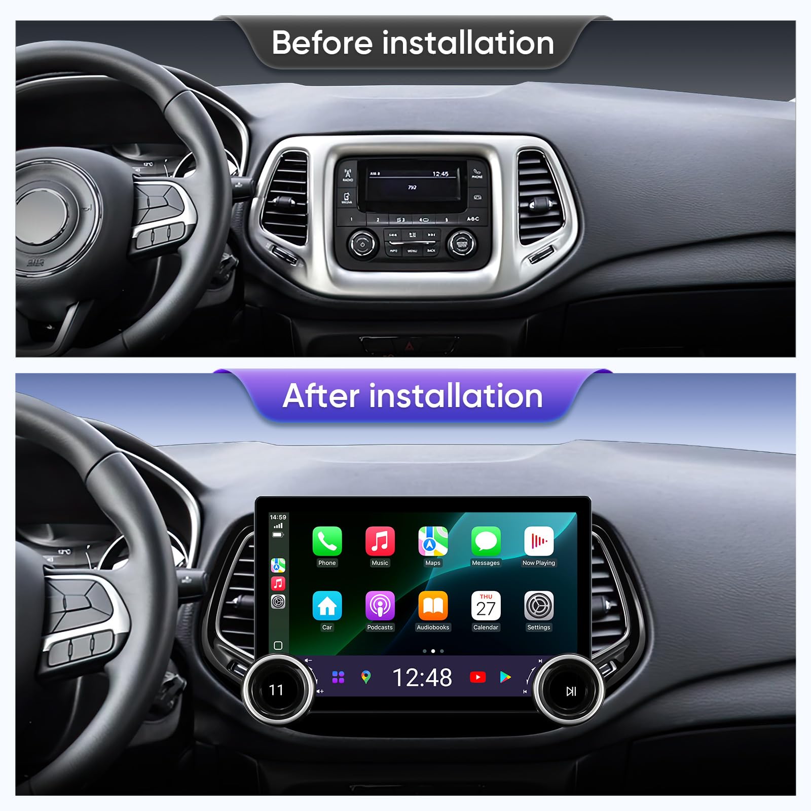 Snapklik.com : Android Car Stereo Upgrade Radio For Jeep Compass 2017 ...