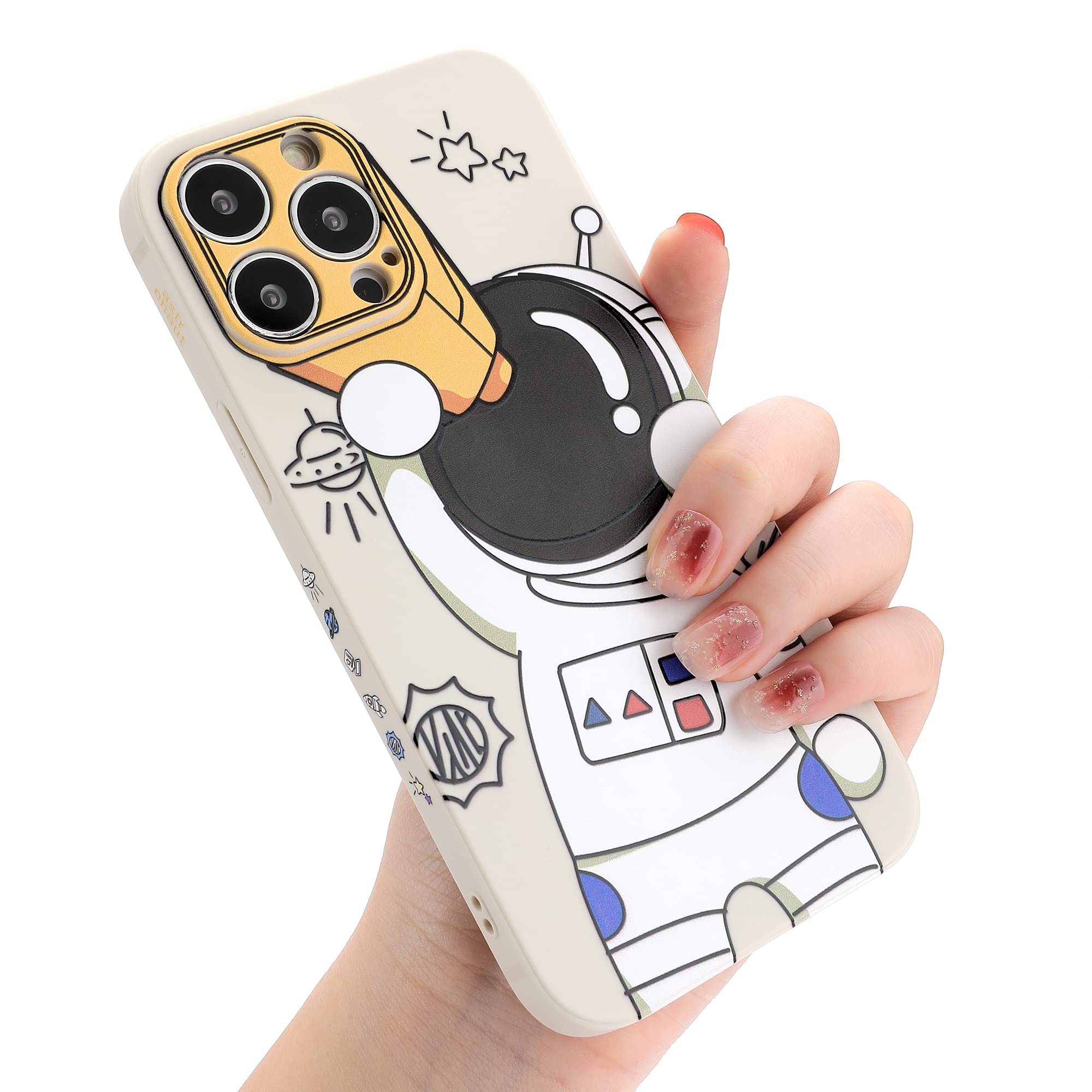 Amazon.com: Yonds Queen for iPhone 16 Pro Max Cute Case, Cool Cartoon Astronaut Space Design ...