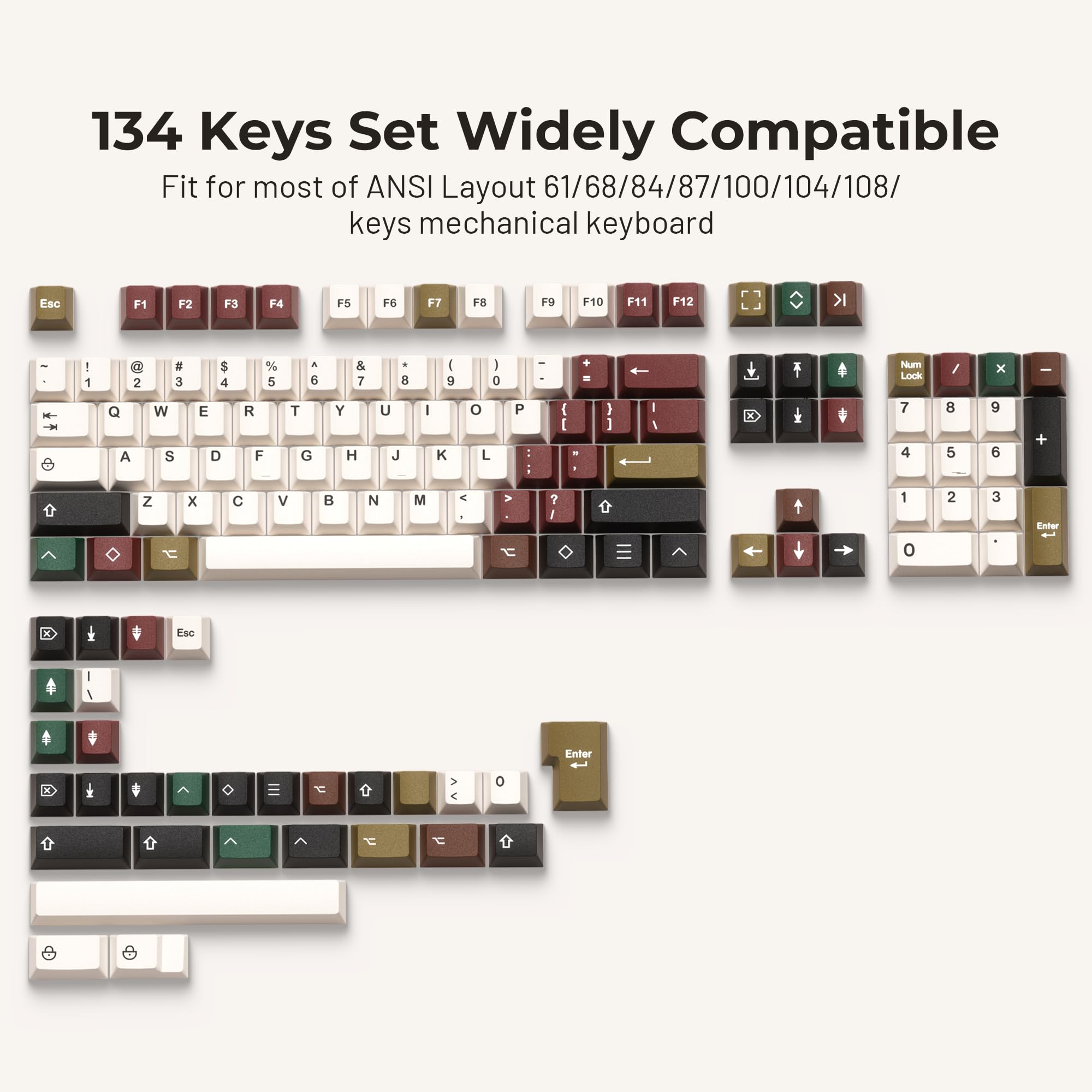 Snapklik.com : PBT Keycaps, XVX Retro Keycaps 75 Percent, Custom ...