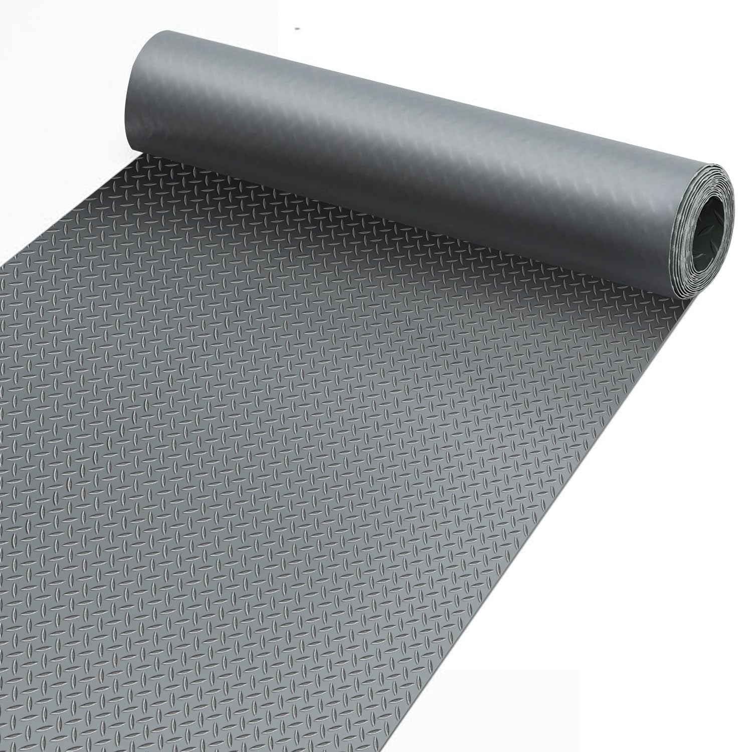 Amazon.com: Garage Floor Mat, Thickness Diamond Plate Vinyl Heavy Duty ...