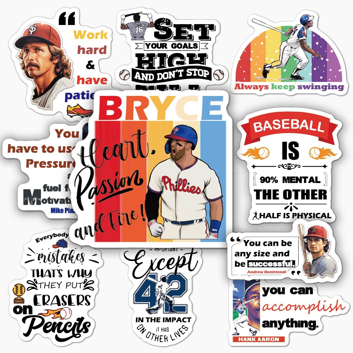 Amazon.com: Stickers 20 Pcs Per Pack Bryce Vinyl Harper Waterproof ...
