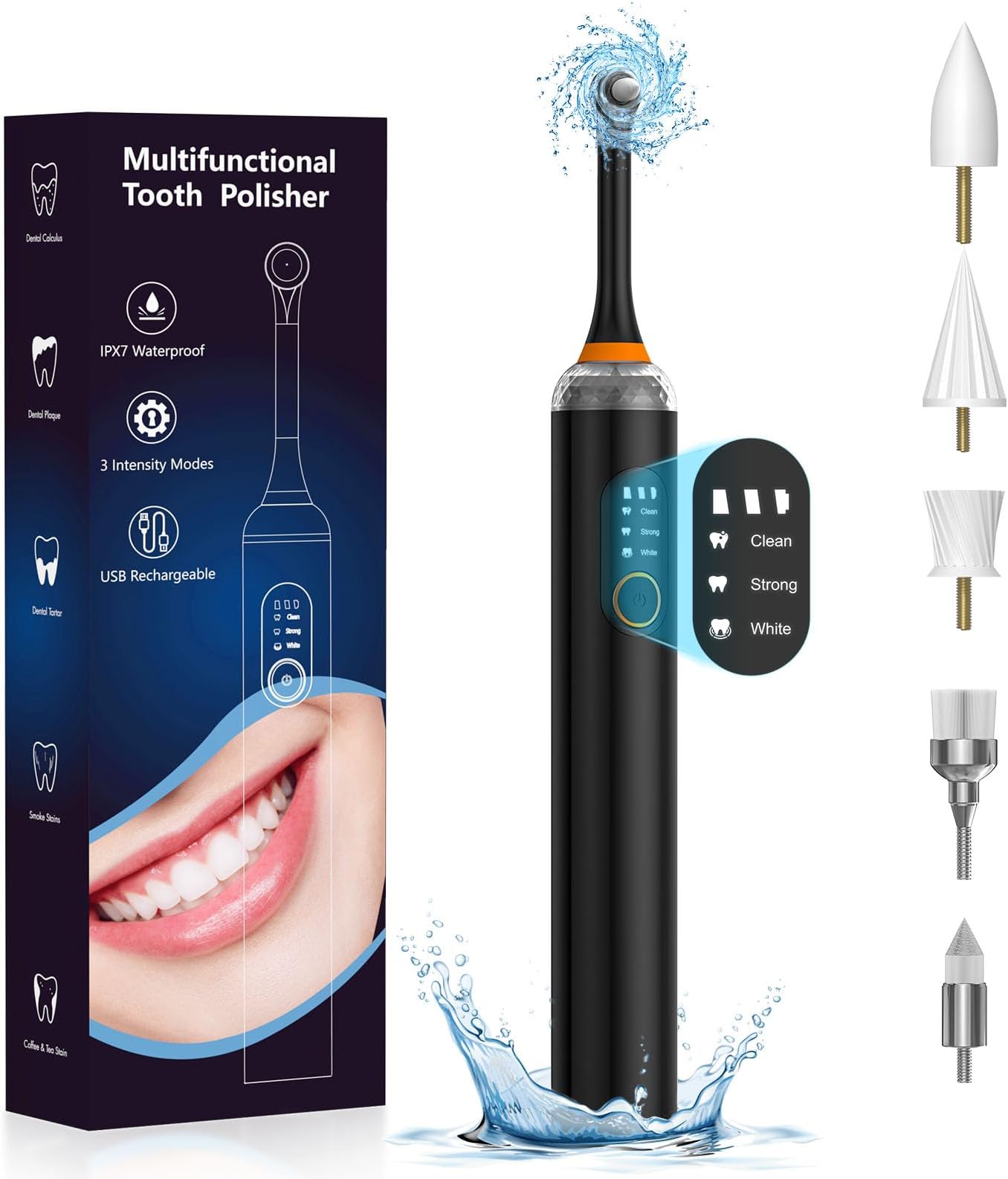 Amazon.com: HassoKon Tooth Polisher, Rechargeable Teeth Cleaning Kit ...