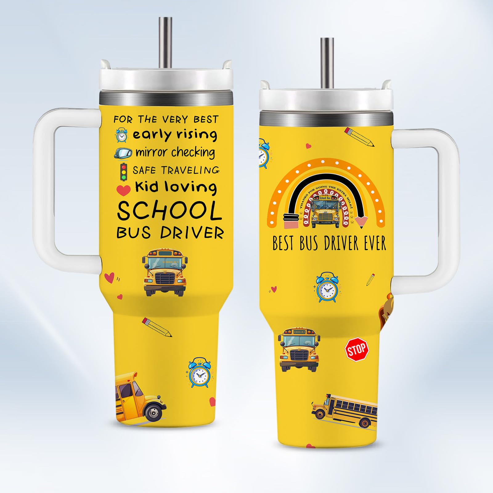 Amazon.com | School Bus Driver Gifts - 40 Oz School Bus Driver Tumbler ...