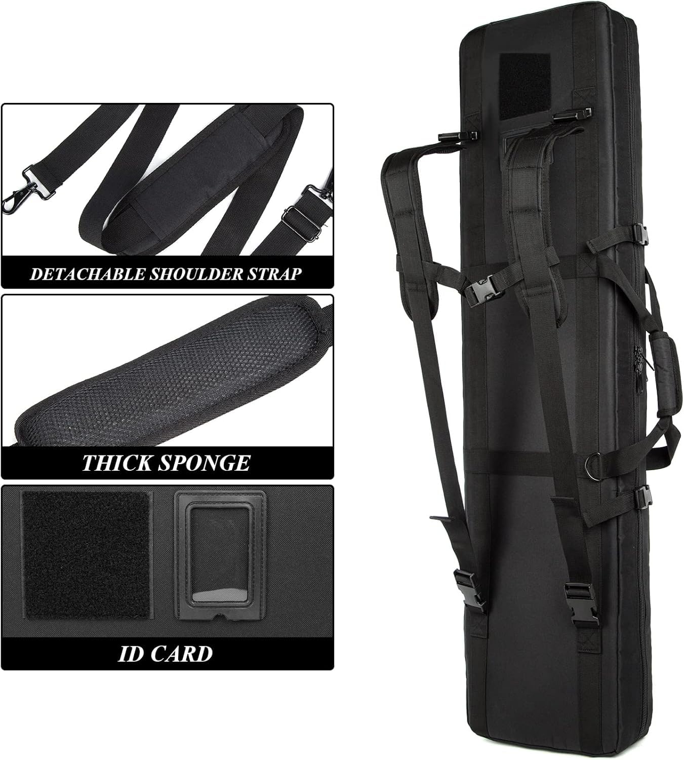Snapklik.com : Double Rifle Case Soft Bag Long Tactical Rifle Backpack ...